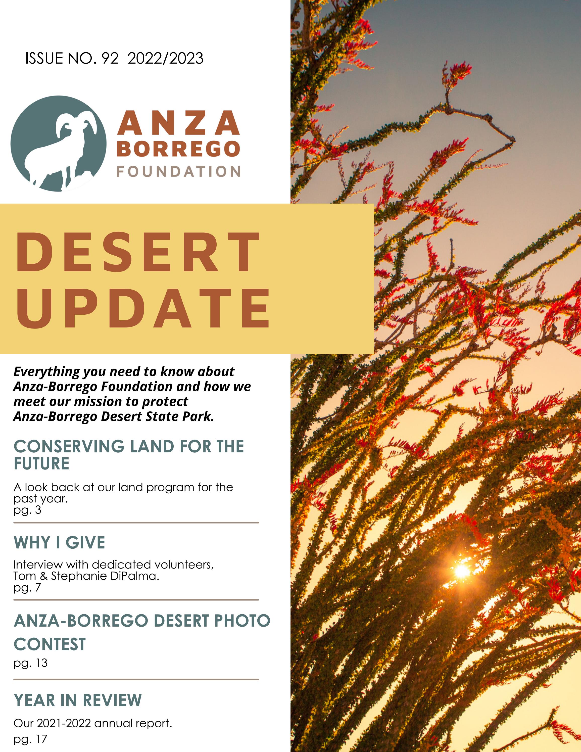 Annual Update 2022 by Anza-Borrego Foundation - Issuu