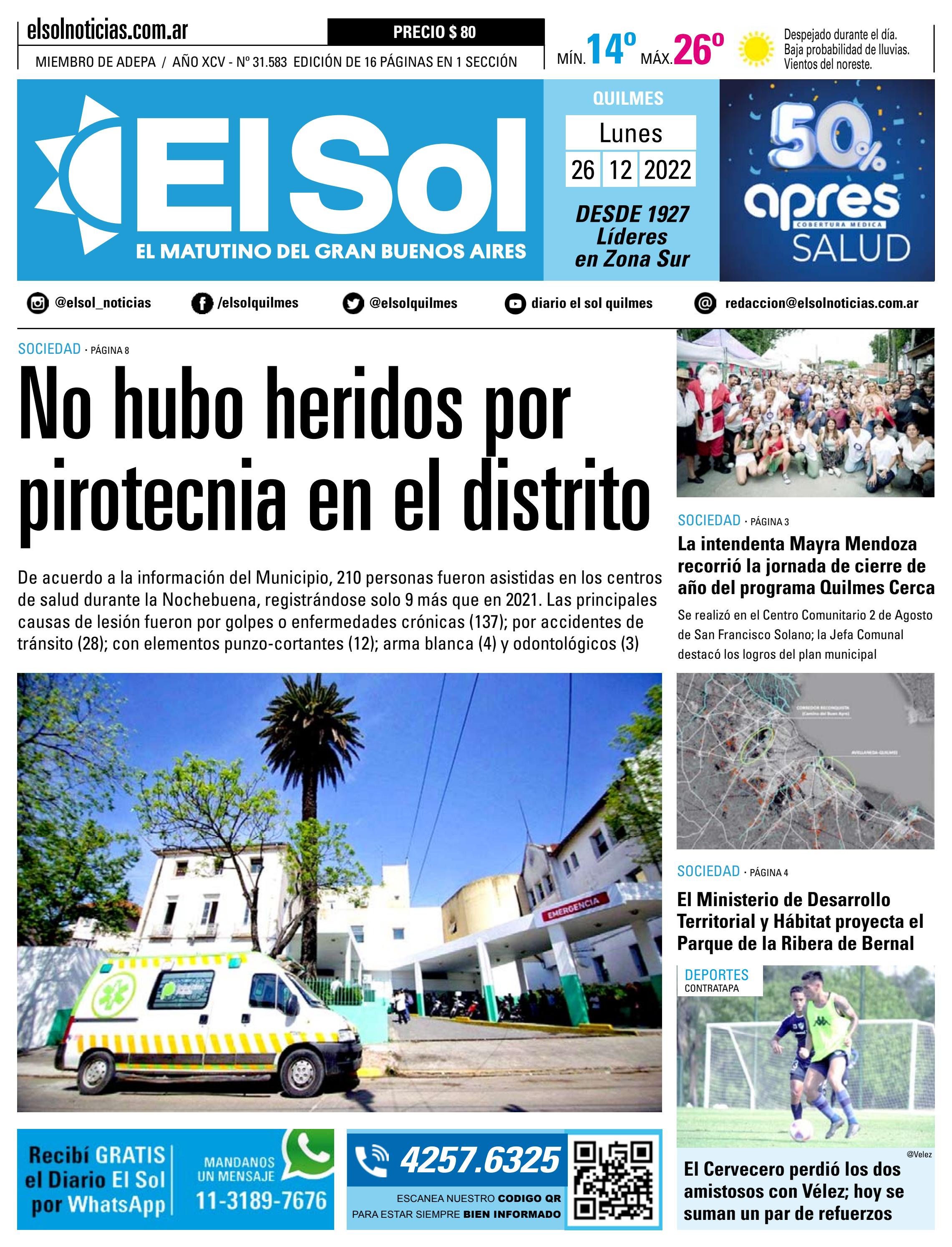 Diario El Sol 26-12-2022 by Diario EL SOL - Issuu