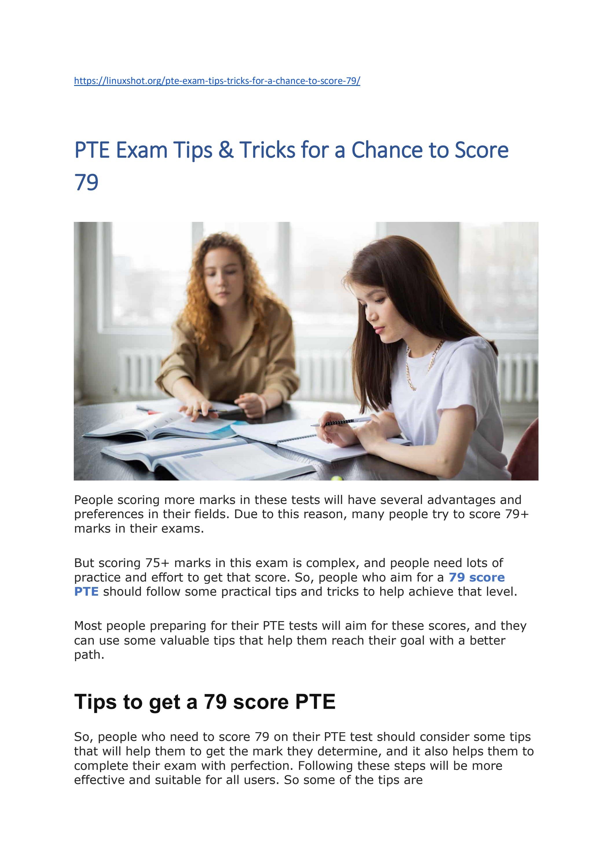 PTE Exam Tips & Tricks for a Chance to Score 79 by Irfan alfa - Issuu
