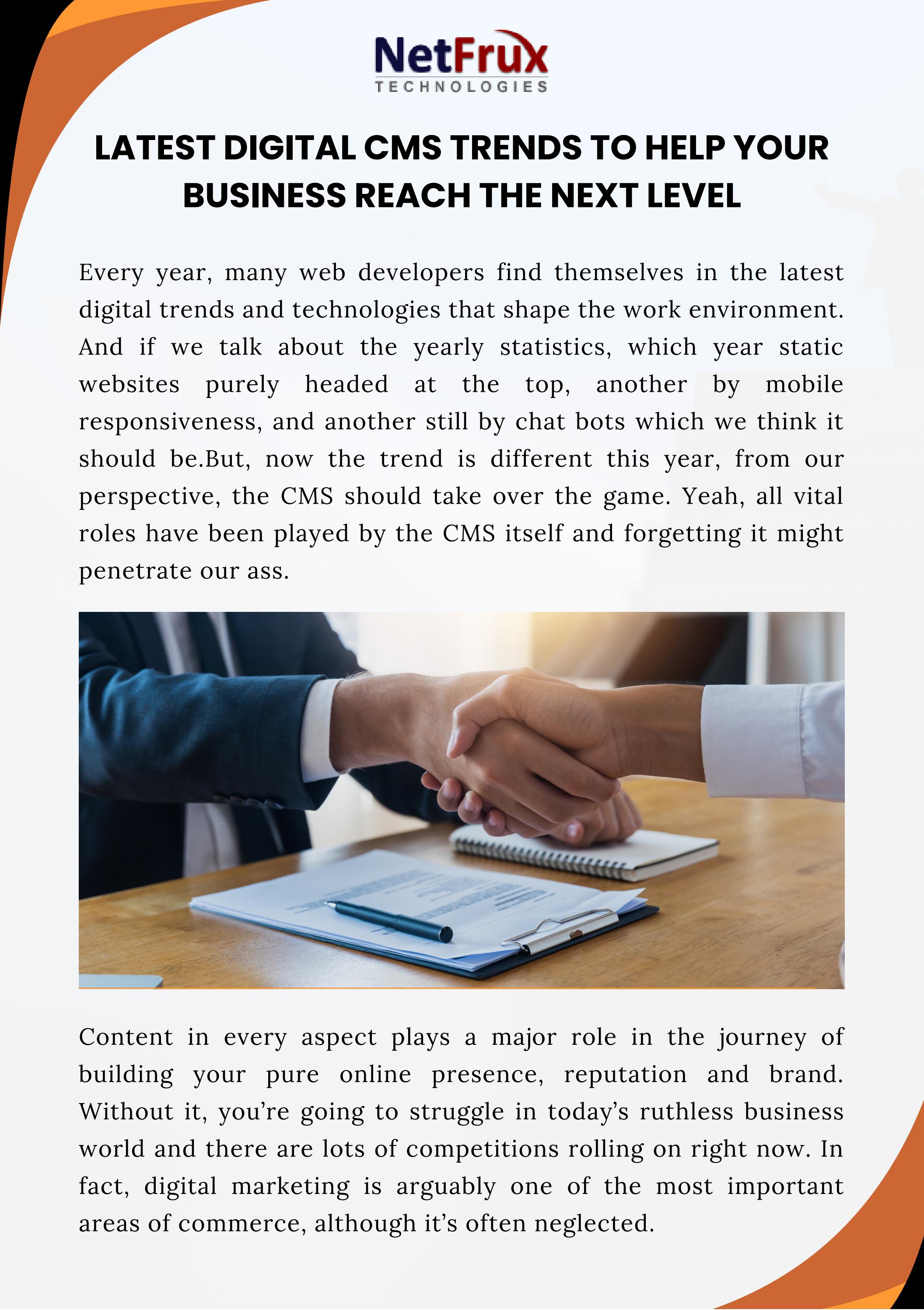 Latest Digital CMS Trends to Help Your Business Reach the Next Level by ...