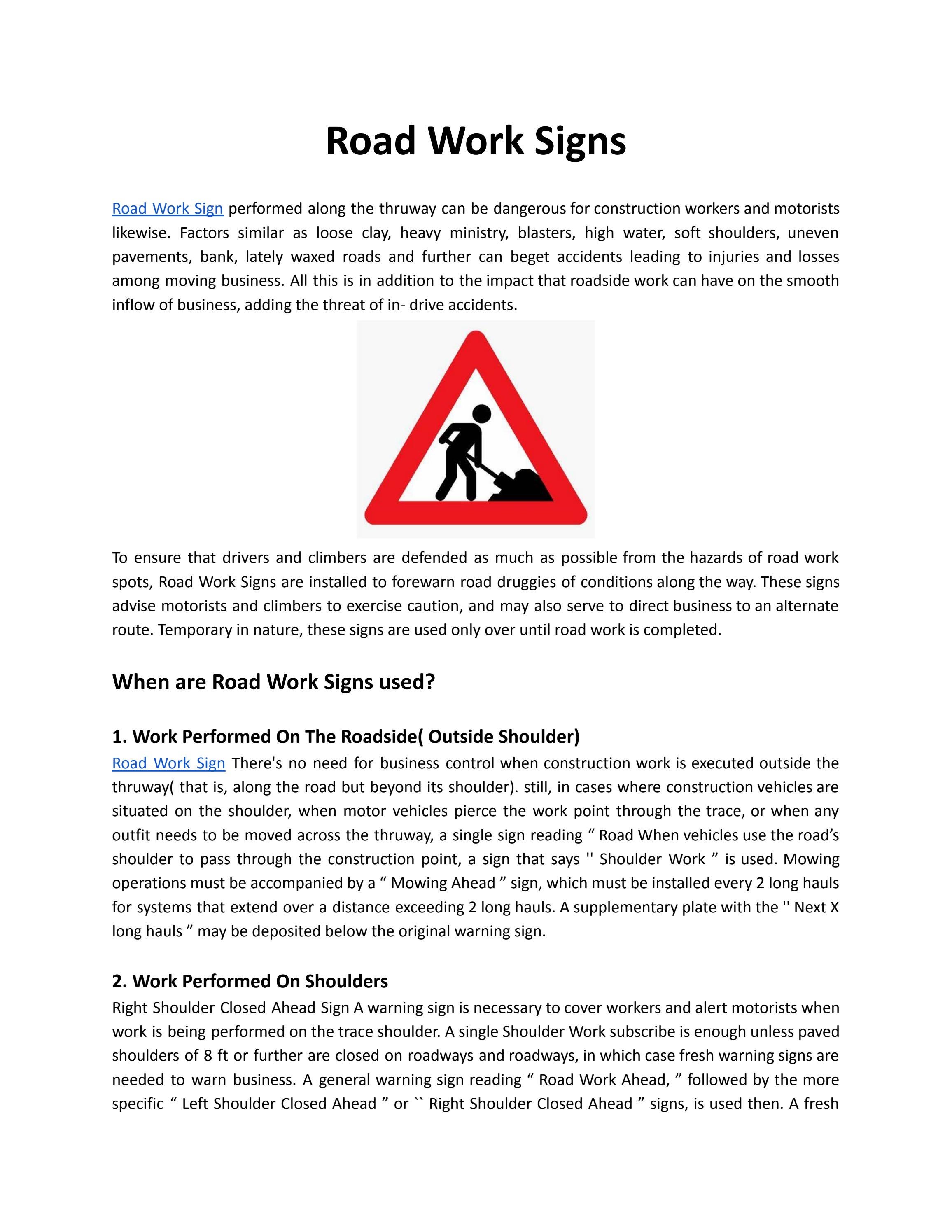 Road Work Sign by Sandra Johnson - Issuu