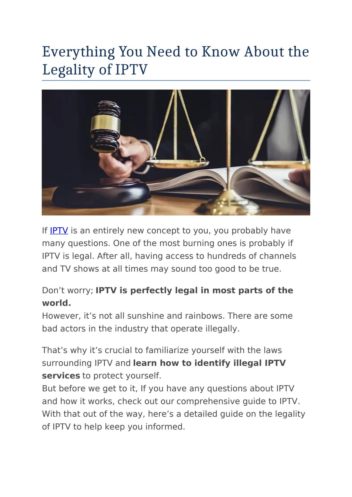 Everything You Need to Know About the Legality of IPTV by jake pat - Issuu
