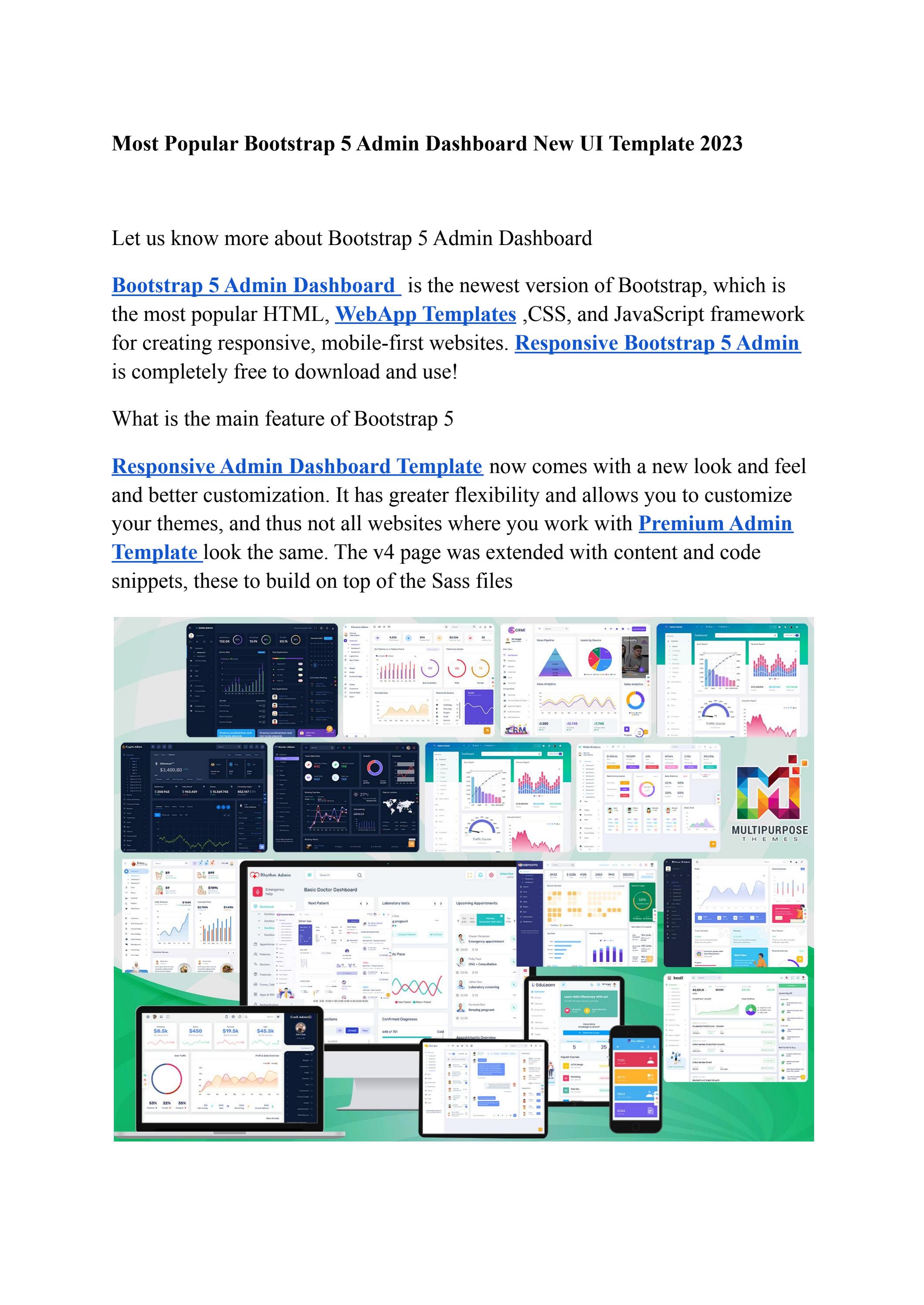 Most Popular Bootstrap 5 Admin Dashboard New UI Template 2023 by ...