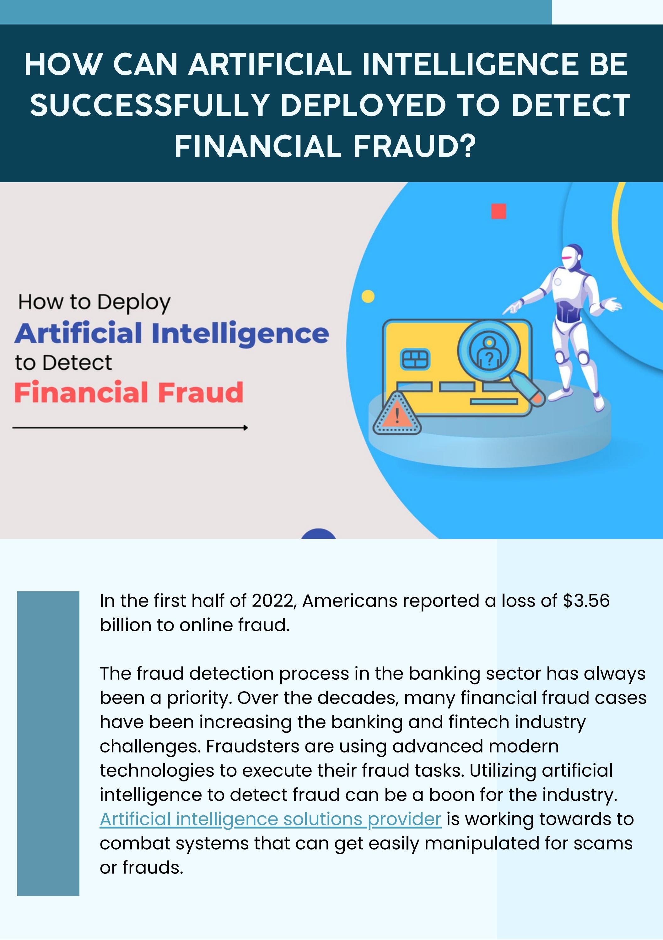 How can Artificial Intelligence be Successfully Deployed to Detect ...