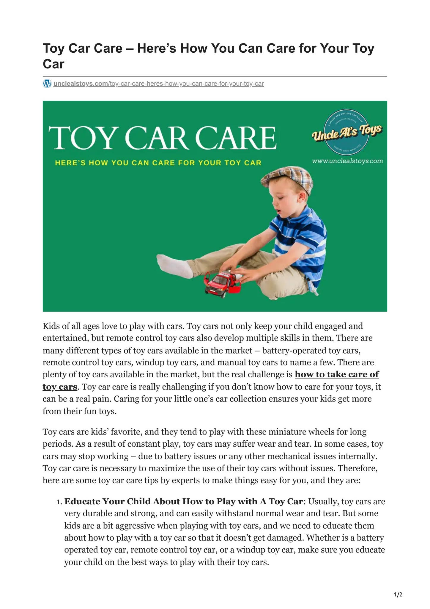 Toy Car Care Arapahoe