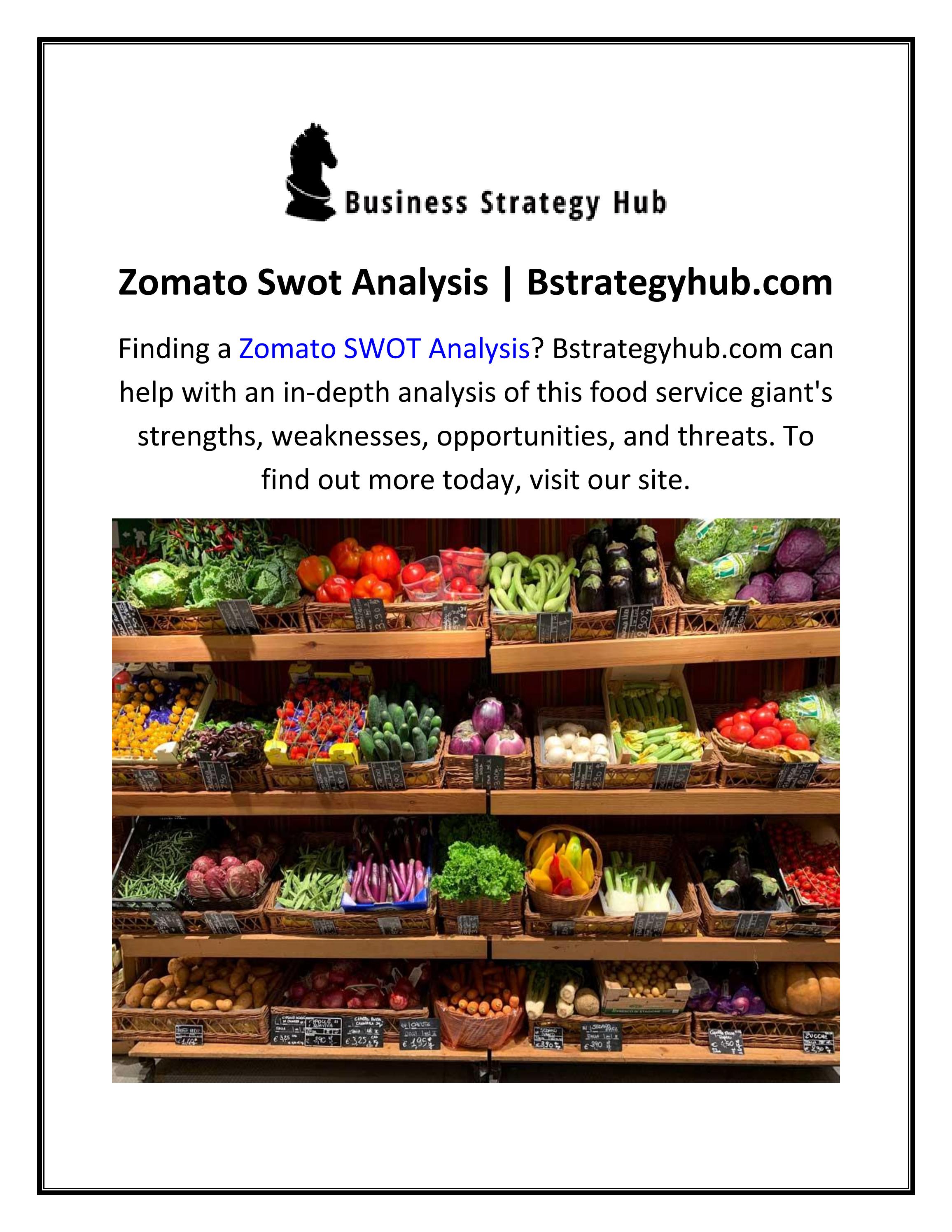 Zomato Swot Analysis | Bstrategyhub.com by bstrategyhub - Issuu
