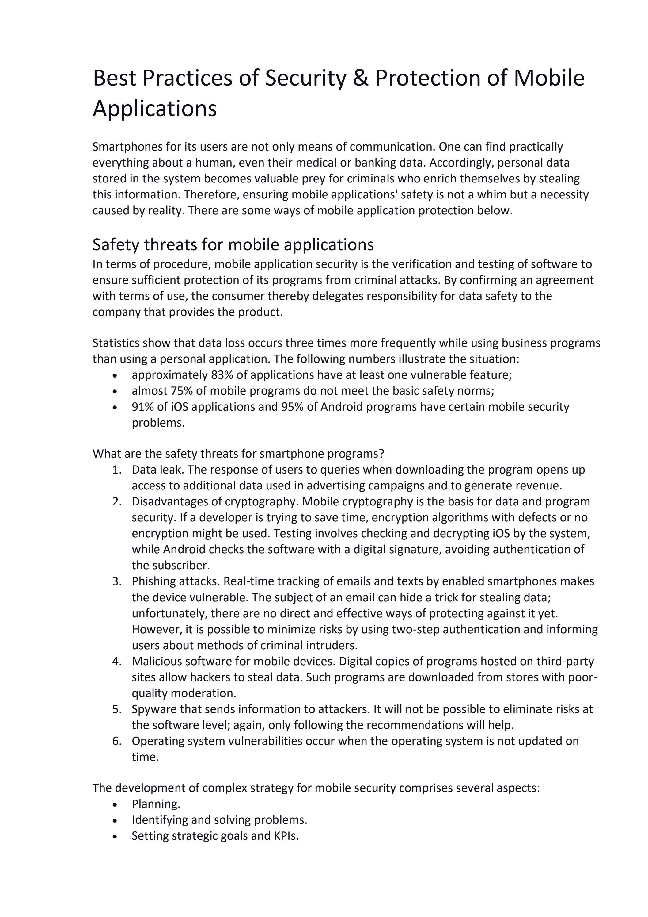 Best Practices of Security & Protection of Mobile Applications by sdh ...