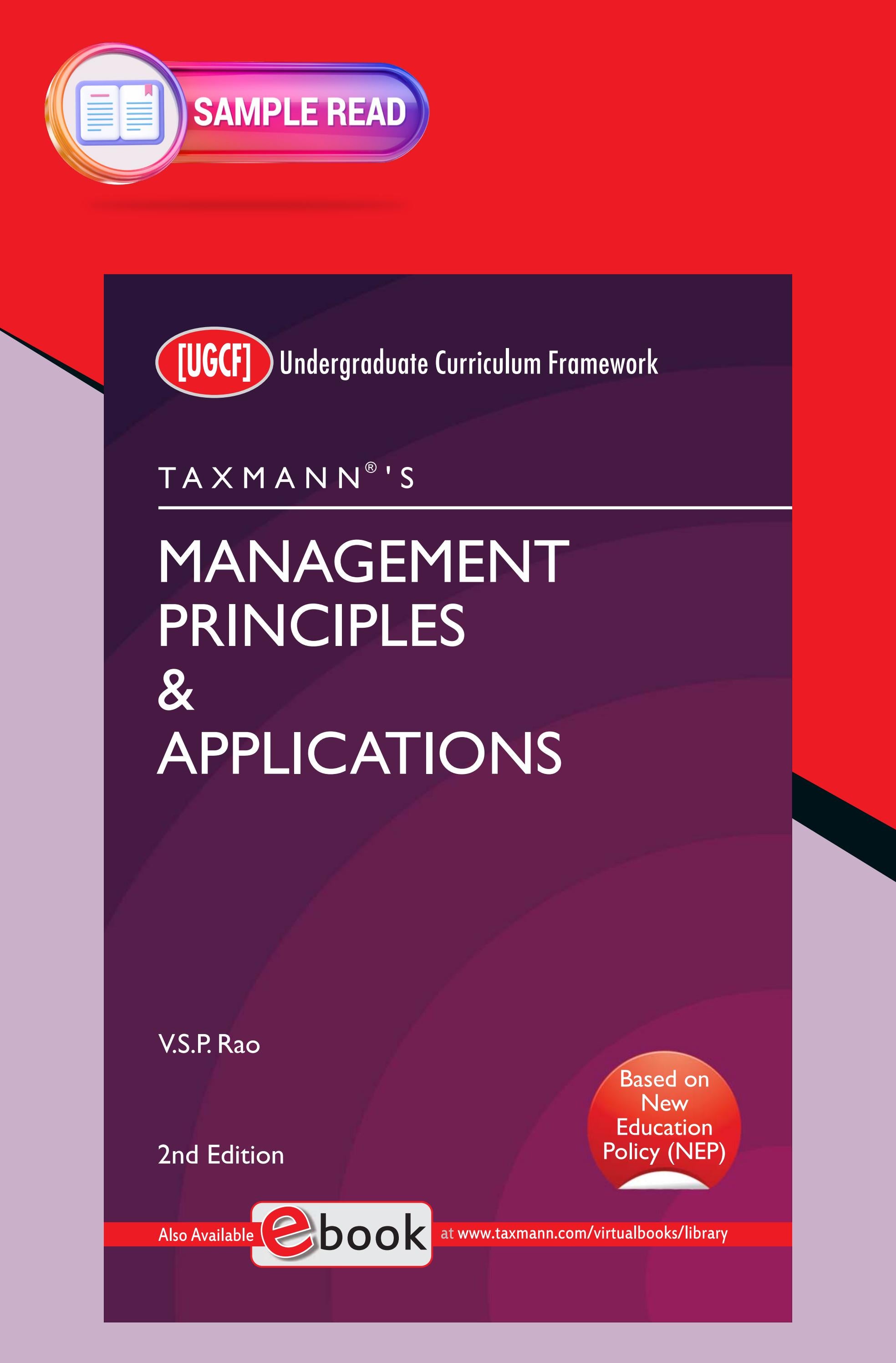 Taxmann's Management Principles & Application | UGCF by Taxmann - Issuu