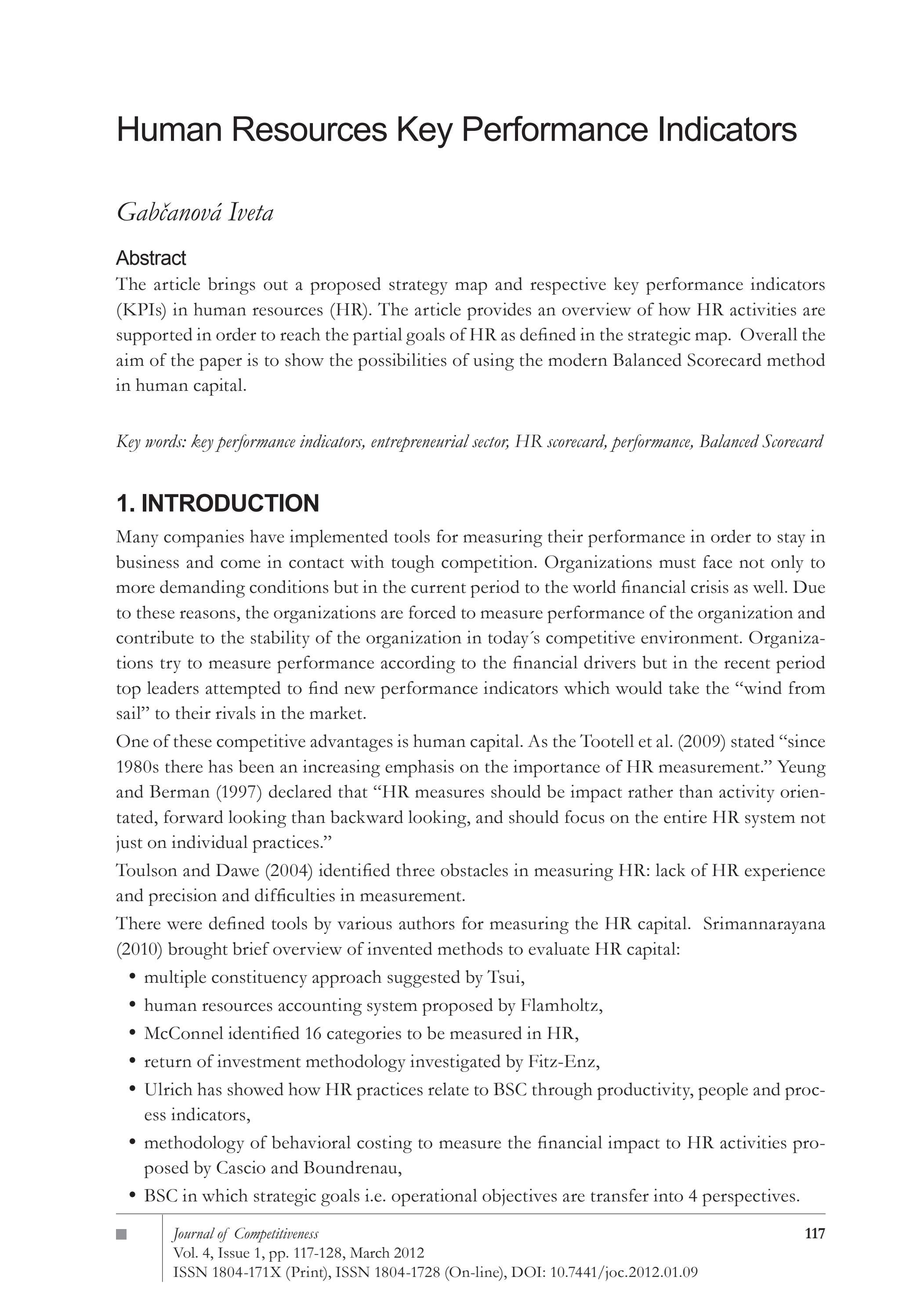 Human Resources Key Performance Indicators by marzipat - Issuu