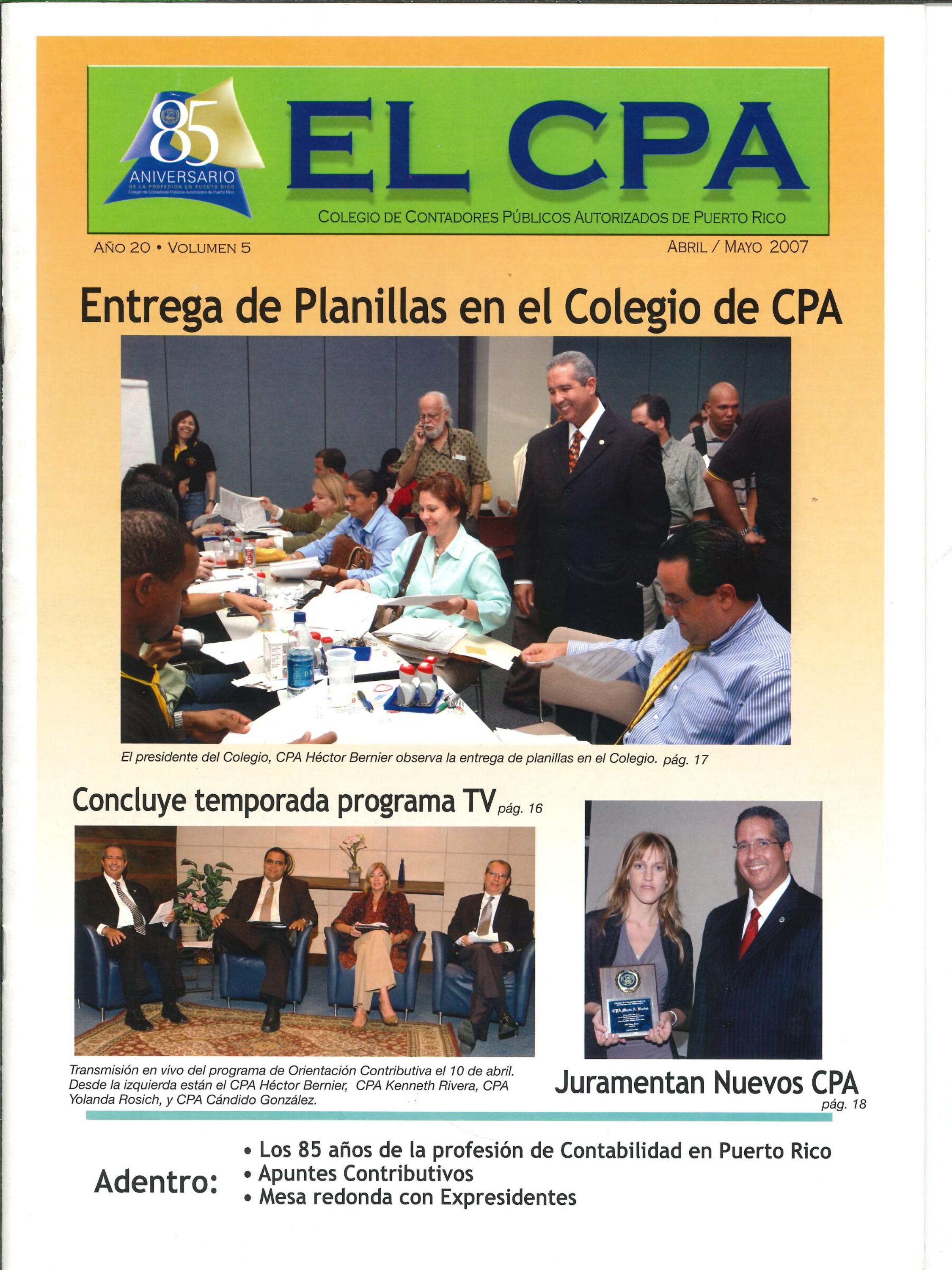 Revista El CPA (Abril - Mayo 2007) by Colegio de CPA PR - Issuu
