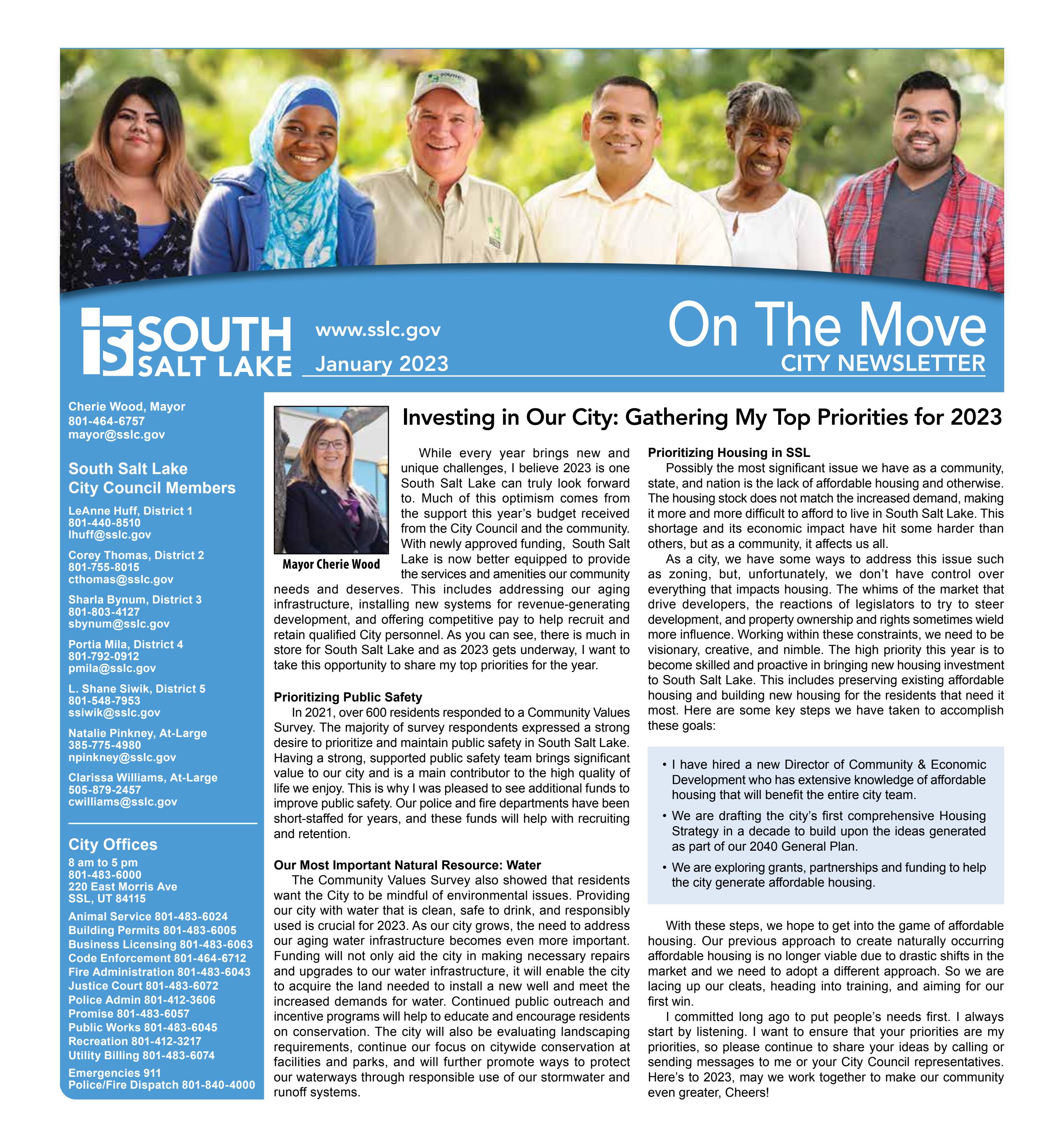 South Salt Lake City Newsletter | January 2023 by The City Journals - Issuu
