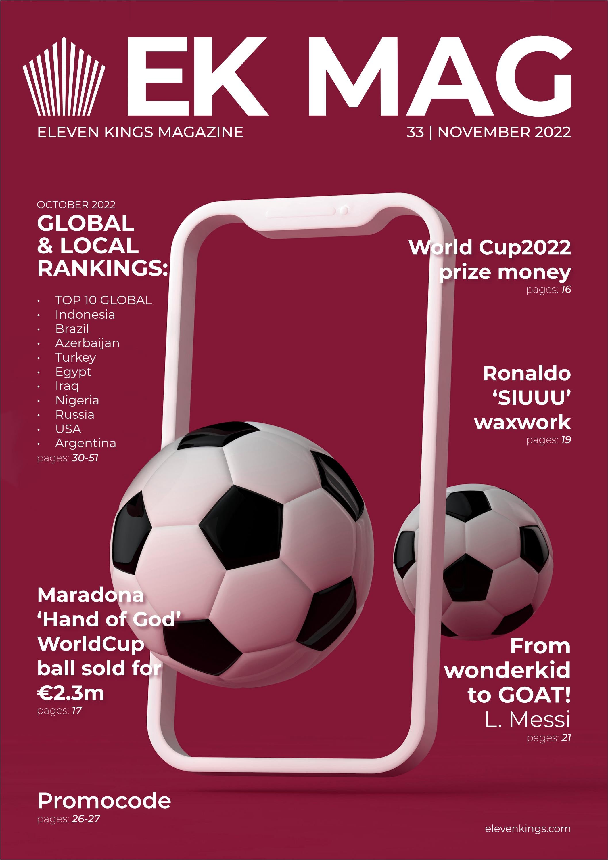EK MAG - Eleven Kings, Football Game Magazine #33, November 2022 by ...