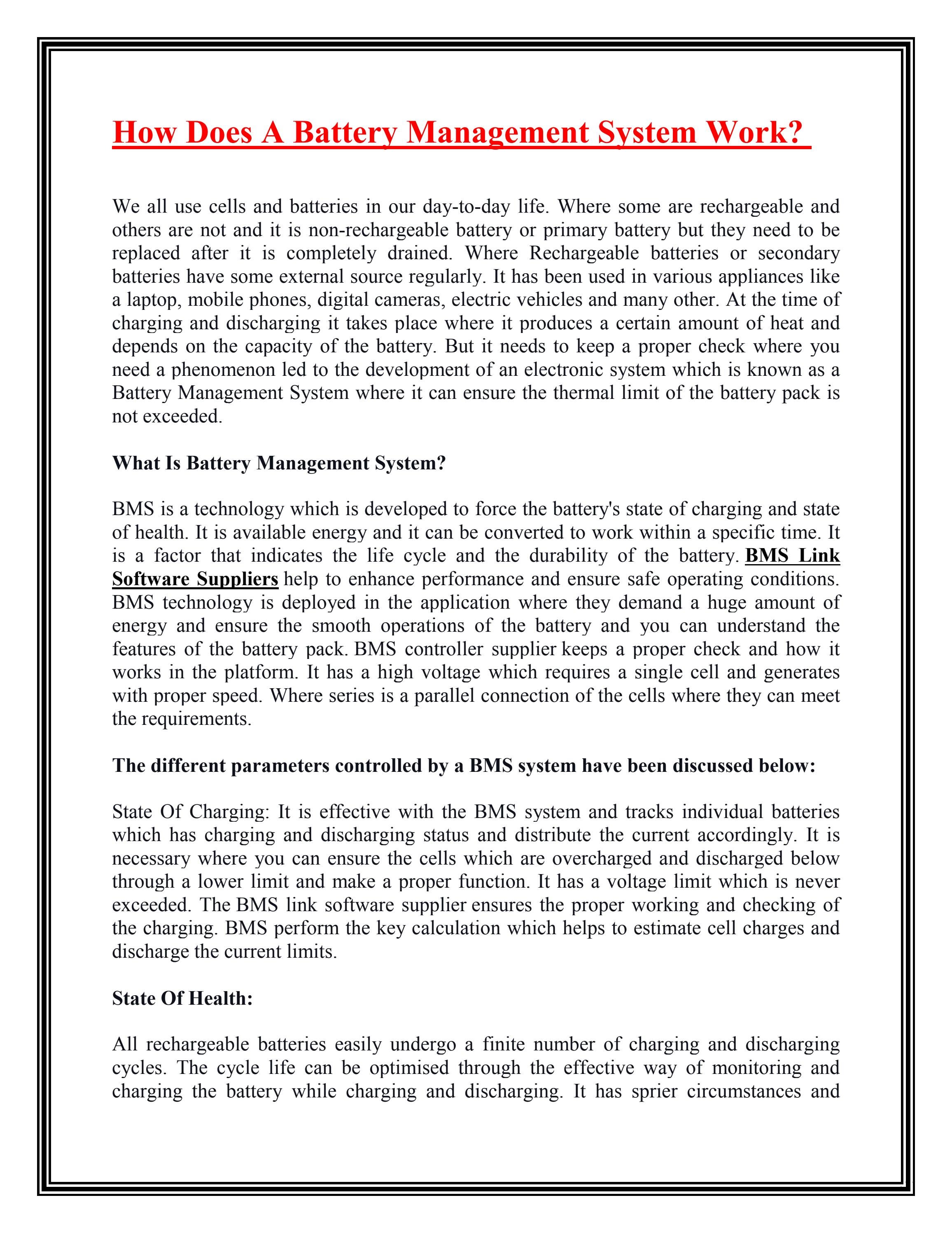How Does A Battery Management System Work By Rizeroven Issuu