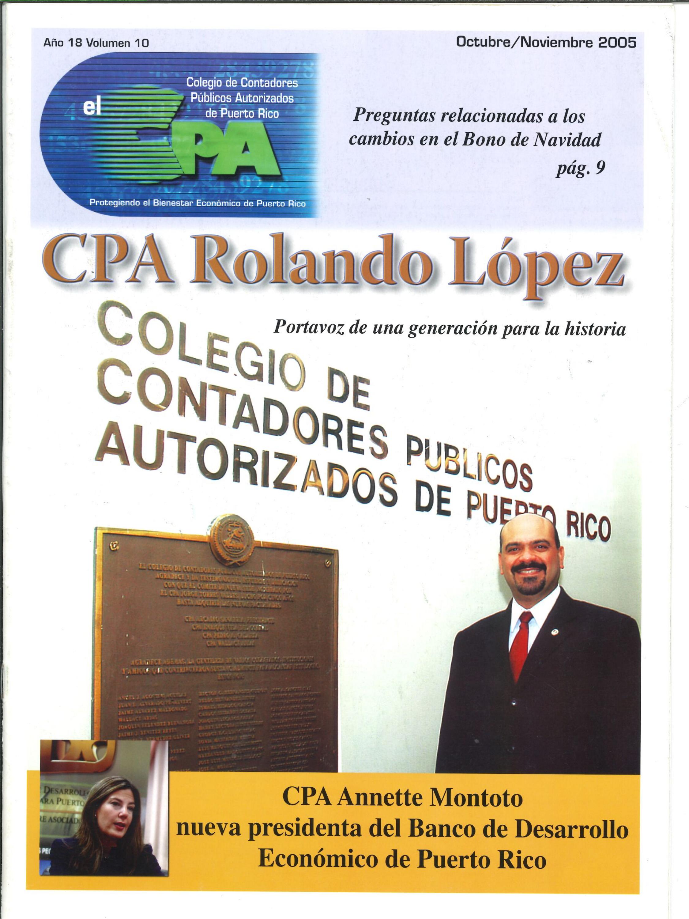 Revista El CPA (Octubre - Noviembre 2005) by Colegio de CPA PR - Issuu