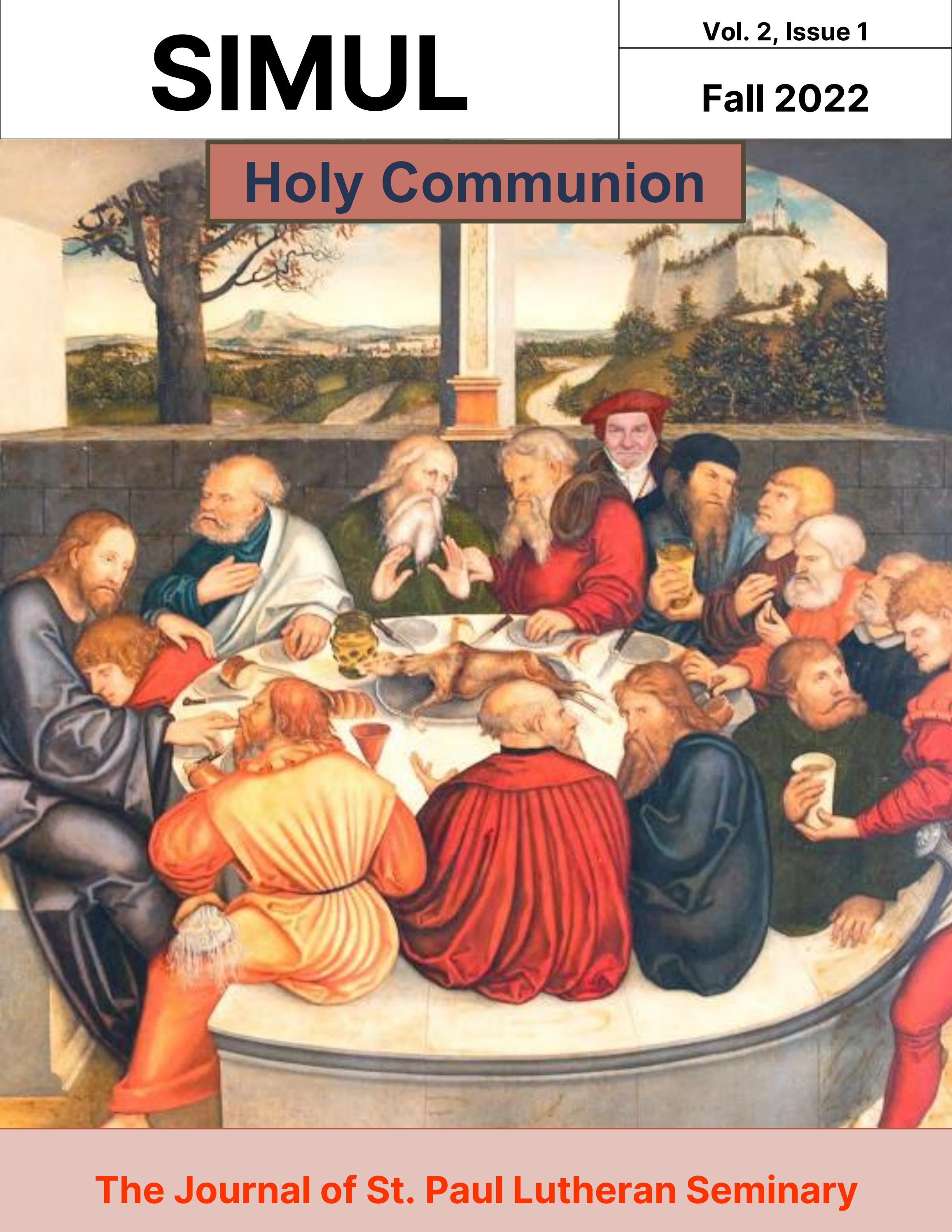 SIMUL: The Journal of St. Paul Lutheran Seminary, Vol. 2, Issue 1 (Fall ...