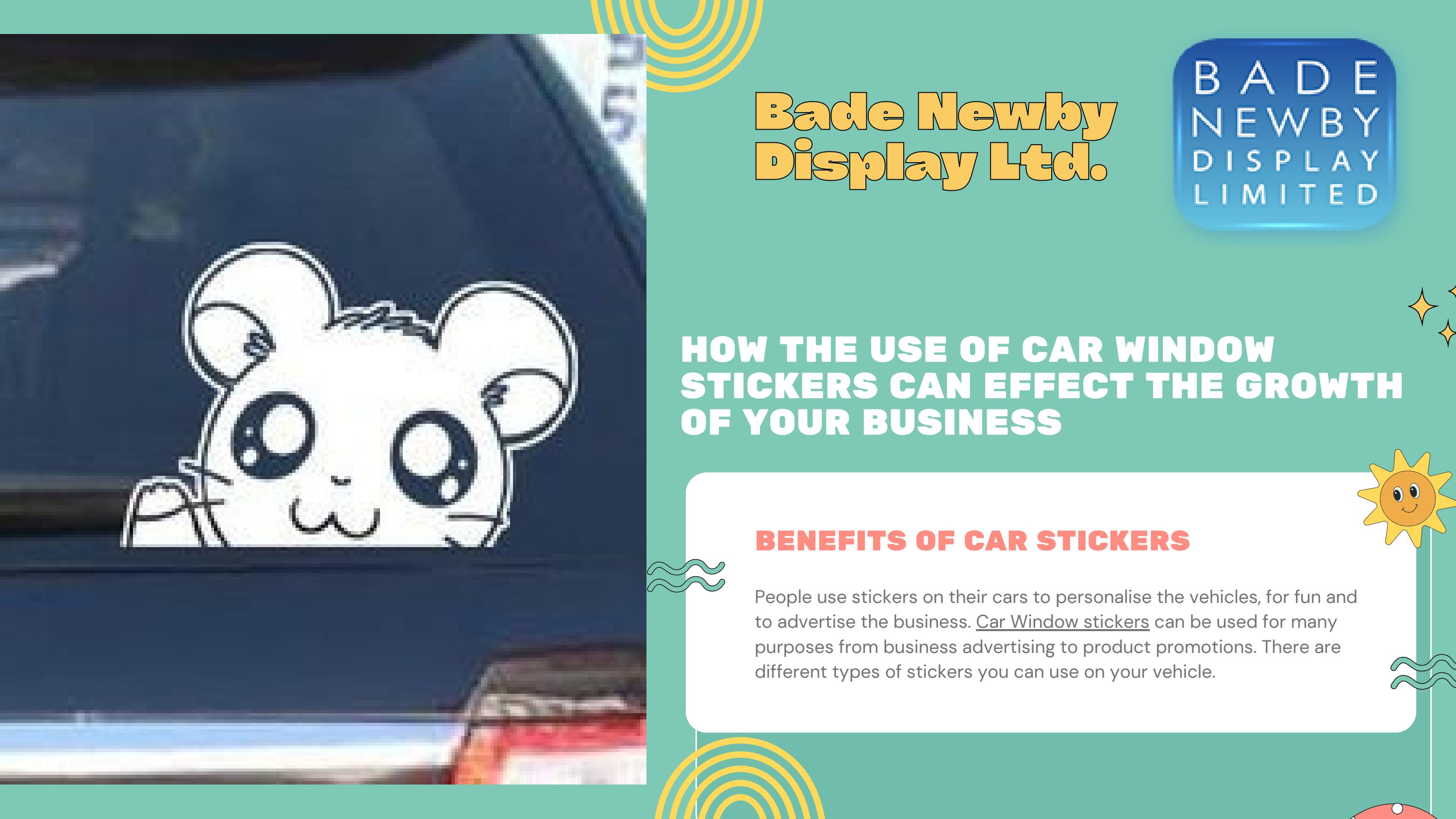 How The Use Of Car Window Stickers Can Effect The Growth Of Your ...