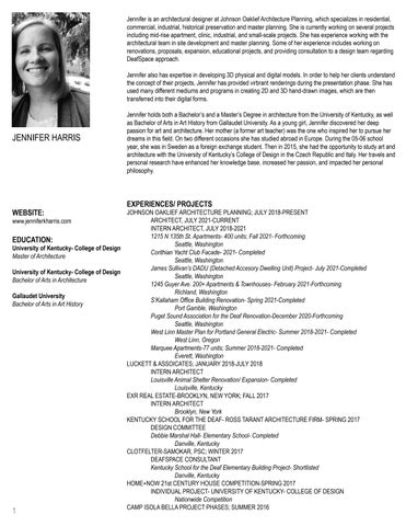 Jennifer Harris' Resume by jenniferkharrisportfolio - Issuu