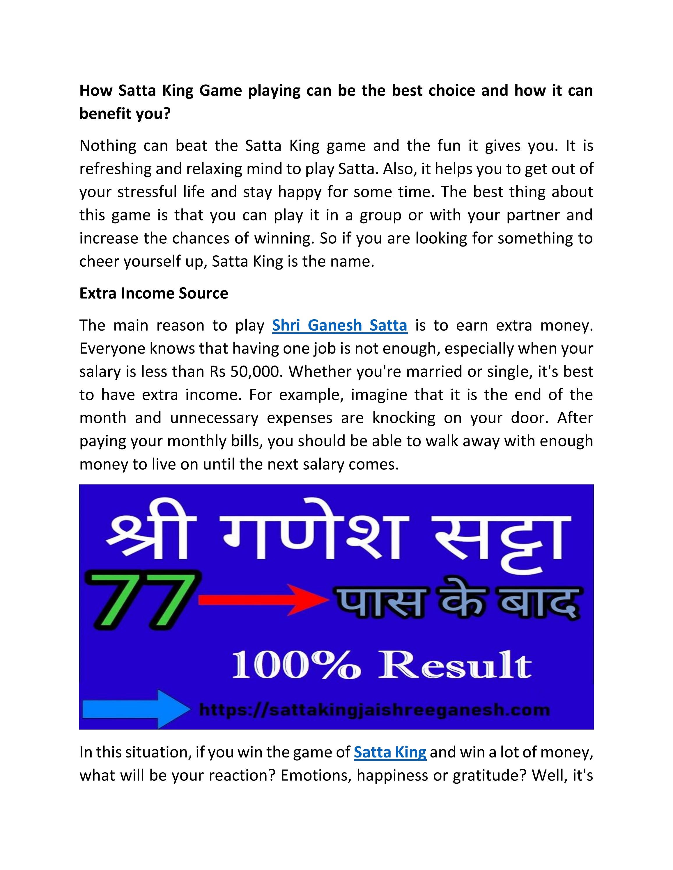 How Satta King Game playing can be the best choice and how it can ...