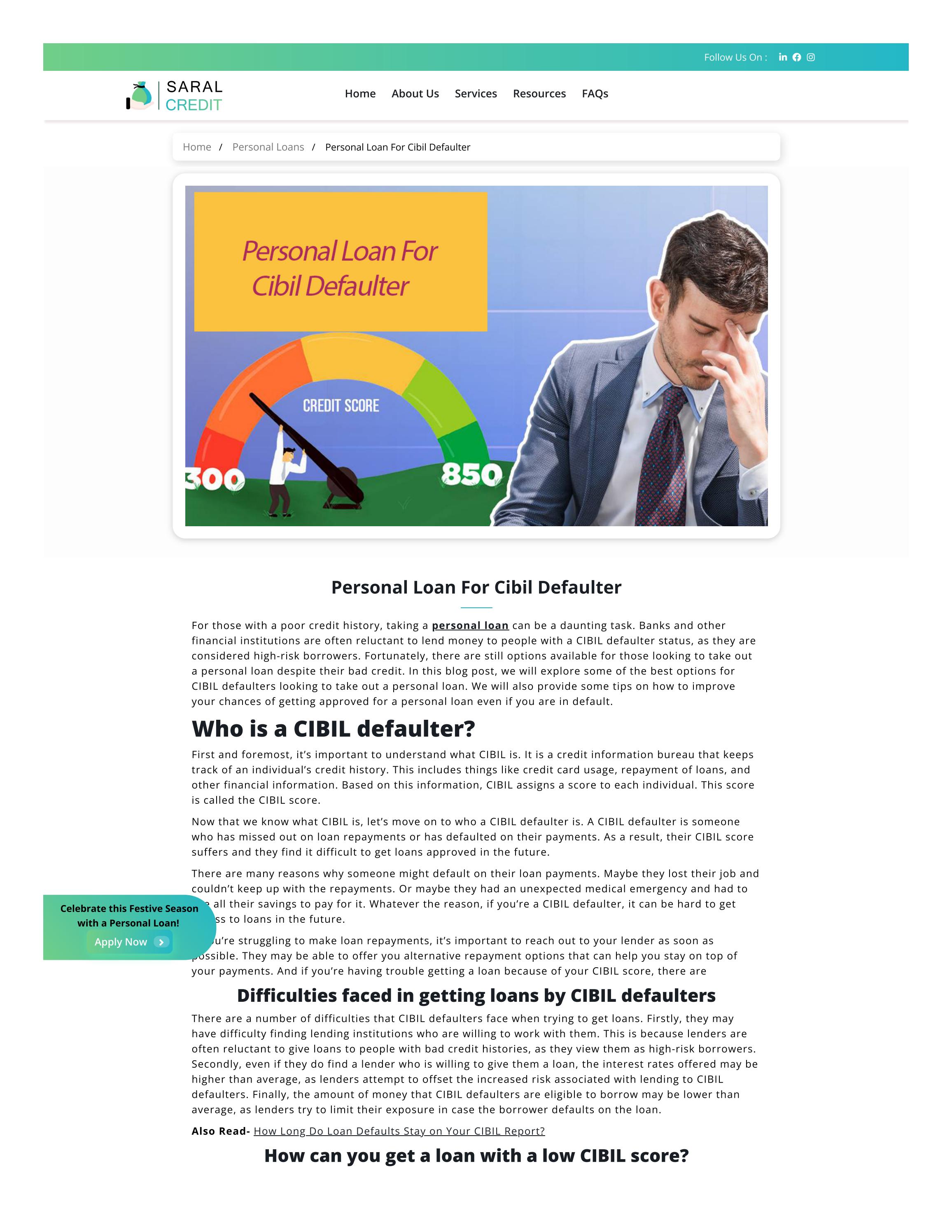 Personal Loan For Cibil Defaulter by seemakumarii - Issuu