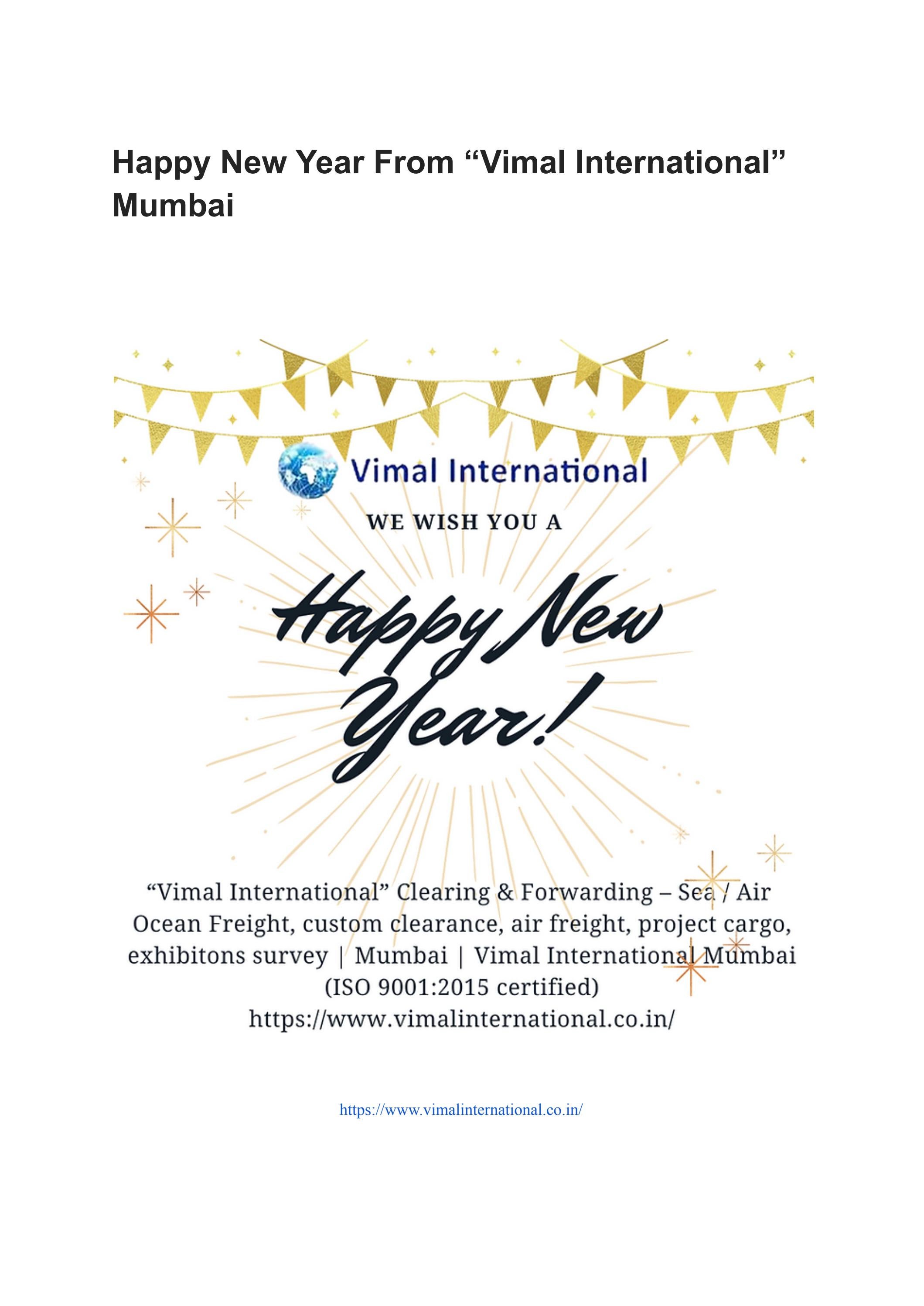 “Vimal International” Custom Clearing & Ocean, Air, Sea Freight, Cargo ...