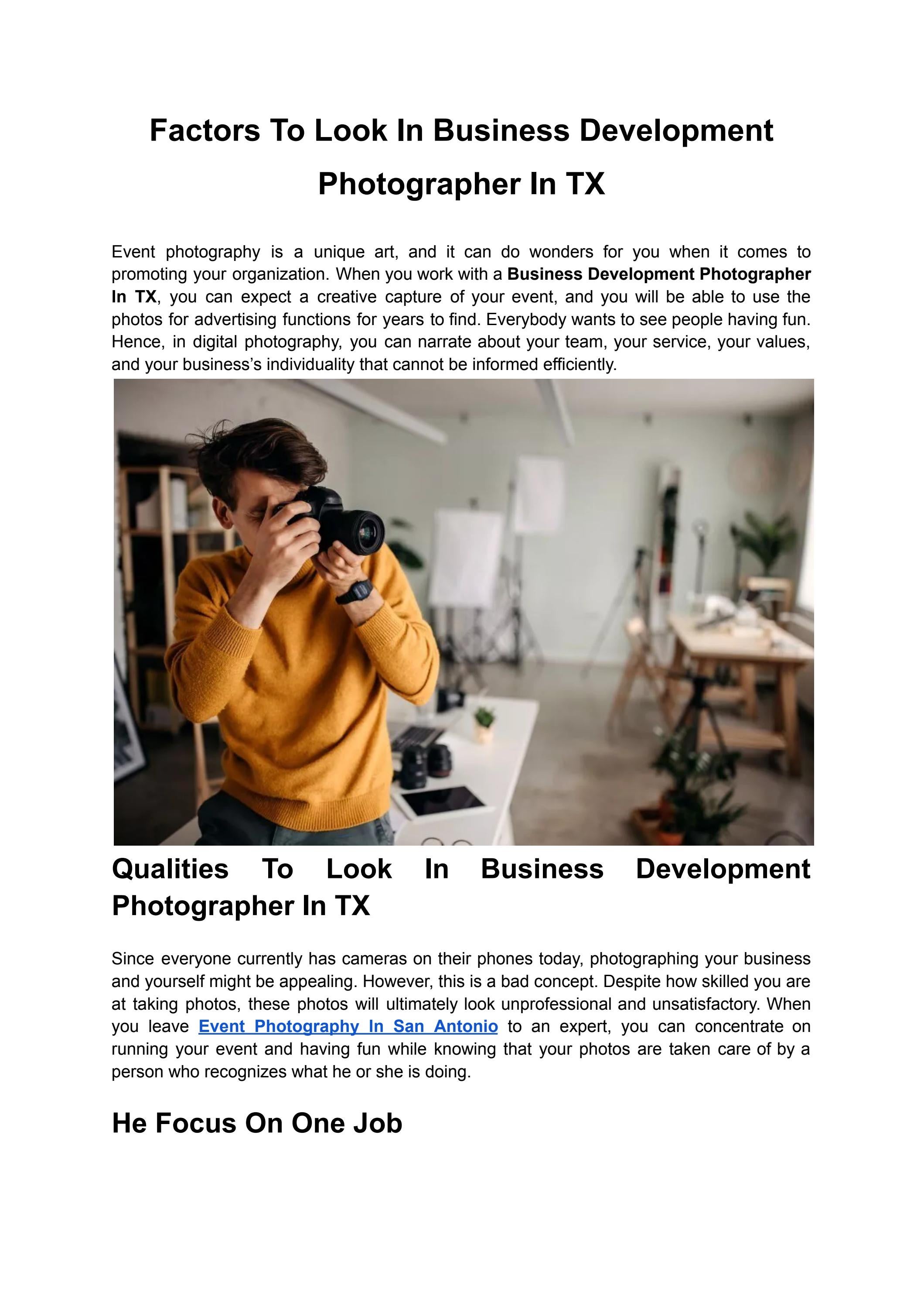 Business Development Photographer by lucasmedley - Issuu