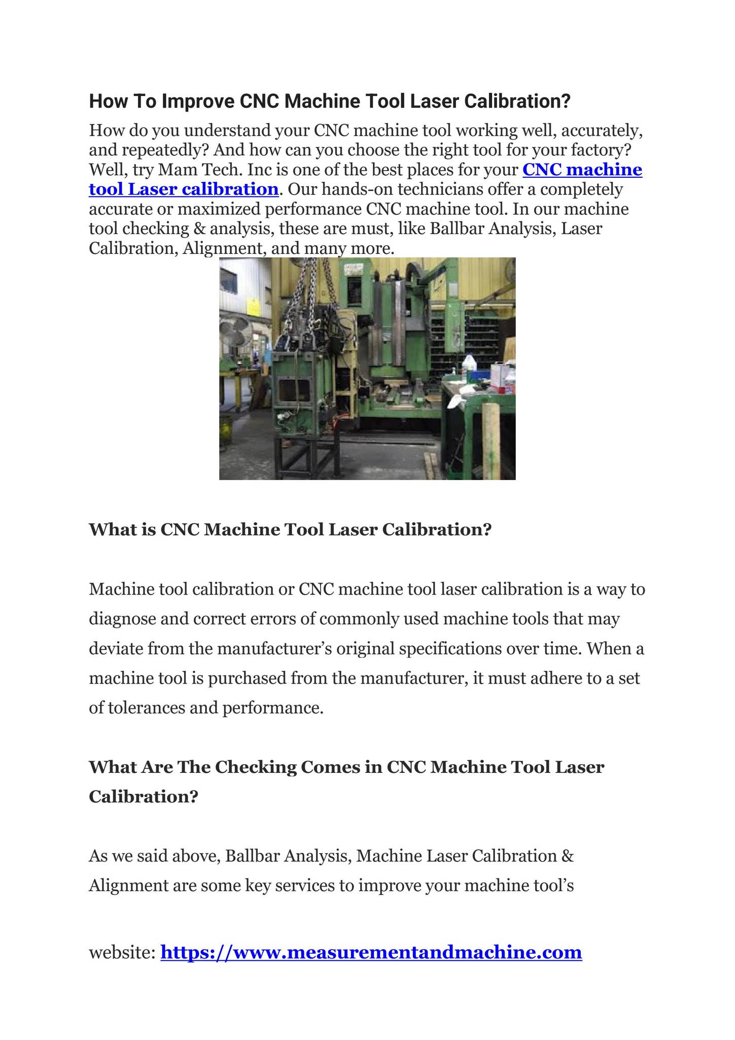 How To Improve CNC Machine Tool Laser Calibration? by Measurement and ...