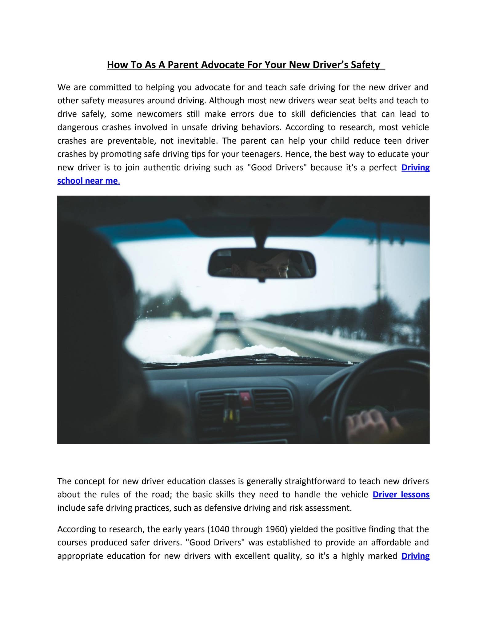 How To As A Parent Advocate For Your New Driver’s Safety by Good ...