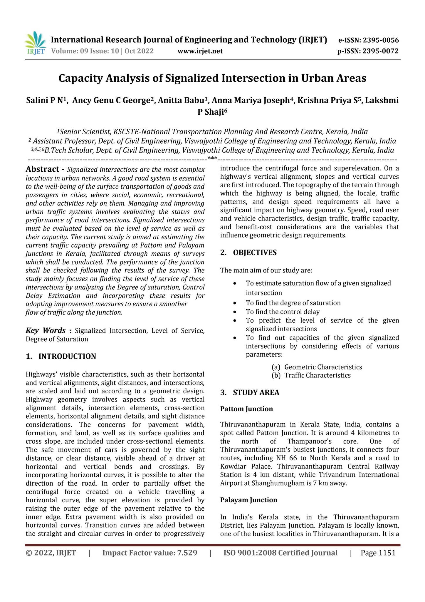 Capacity Analysis of Signalized Intersection in Urban Areas by IRJET Journal - Issuu