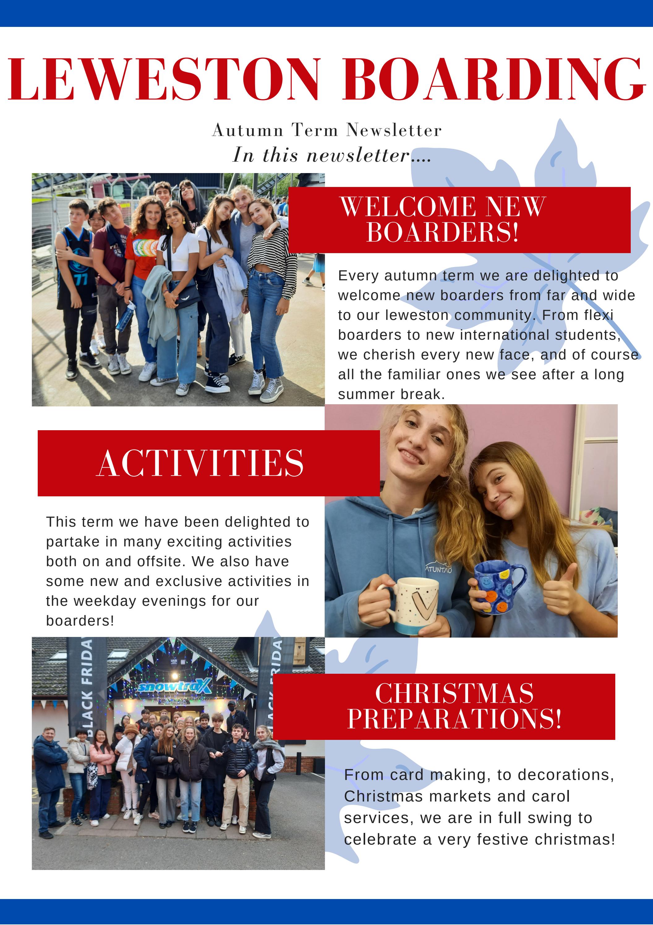 Boarding Autumn Term 2022 Newsletter by Claire Worsley - Issuu