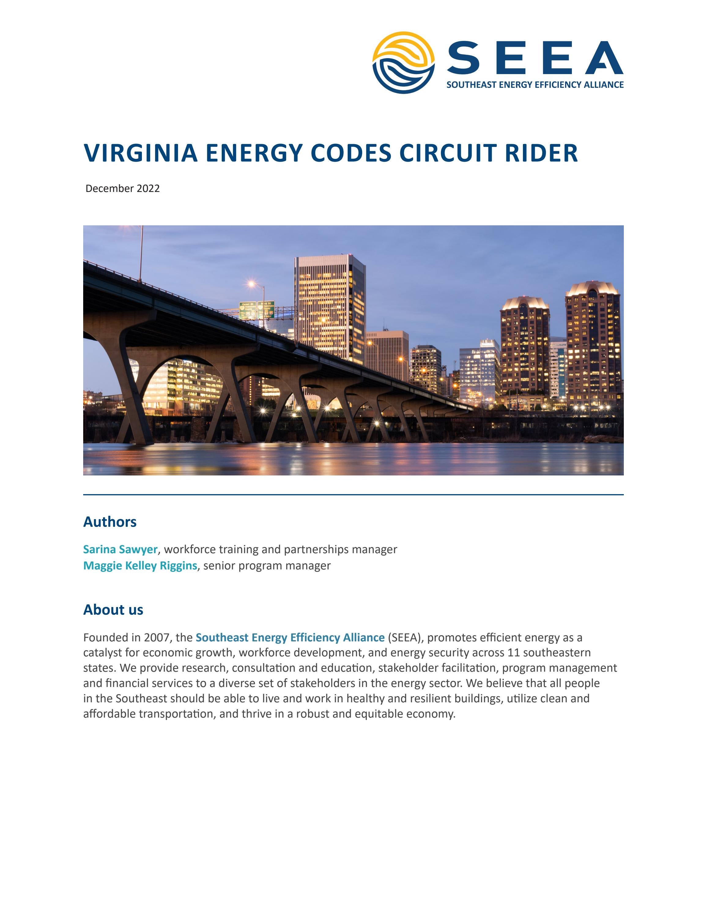 Virginia Energy Codes Circuit Rider by Southeast Energy Efficiency ...