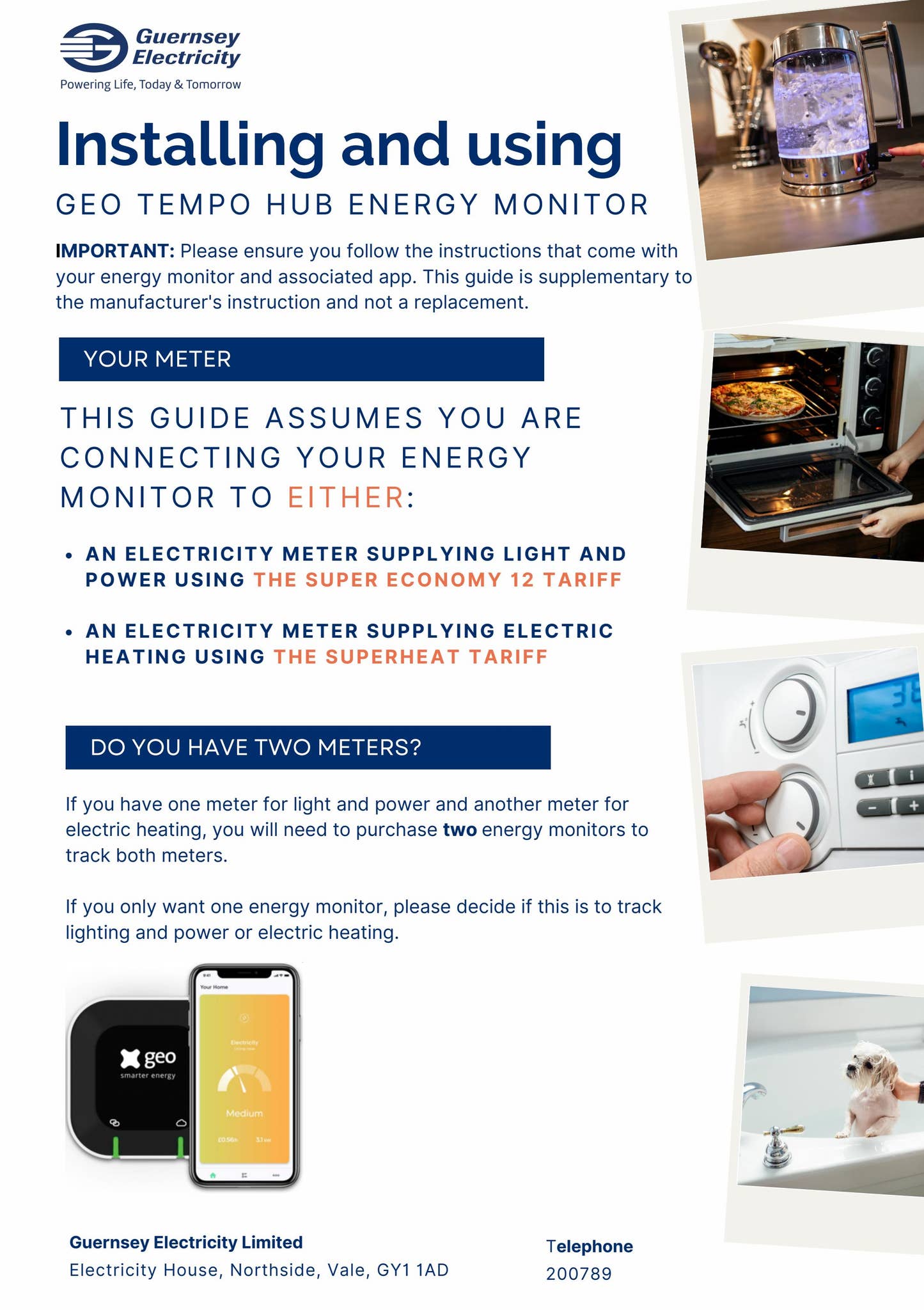 GEO Tempo Energy Monitor Set Up and Usage Guide by guernseyelectricity ...