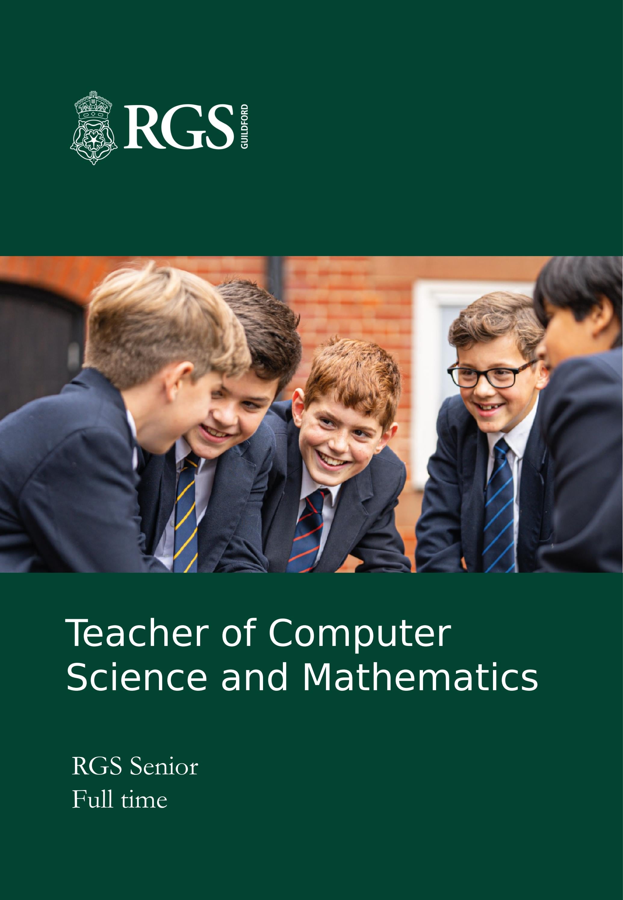 Teacher of Computer Science and Mathematics - Recruitment Pack by RGS ...