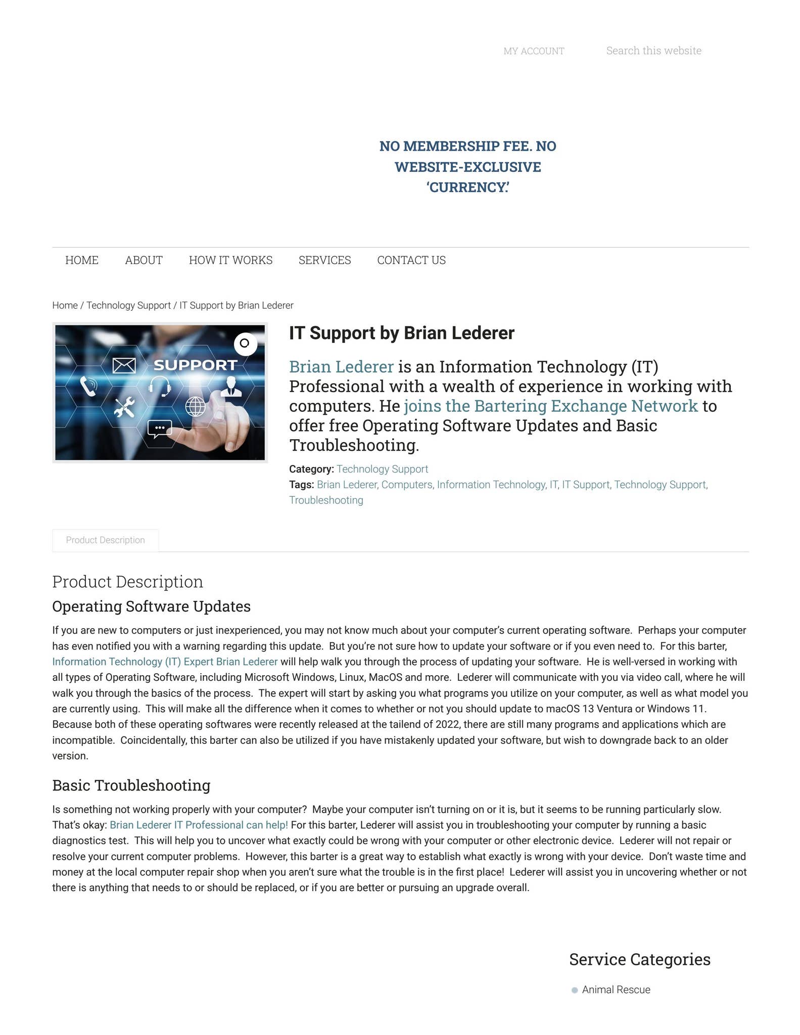 Brian Lederer IT Support - Bartering Exchange Network by Brian Lederer - Issuu