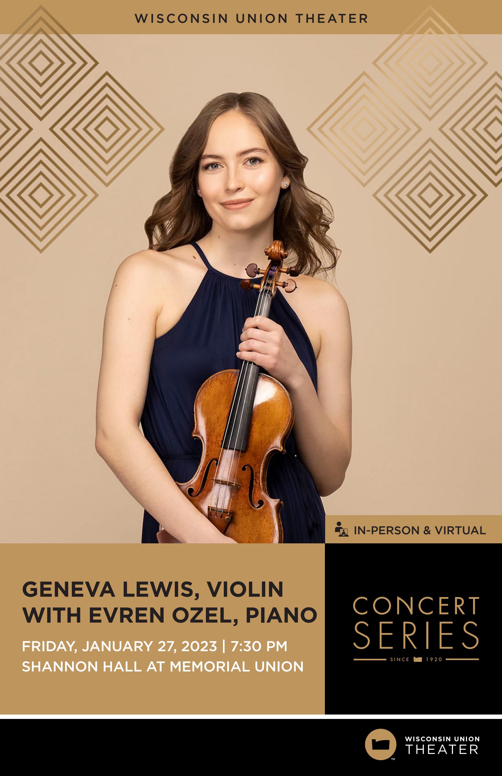 Geneva Lewis, violin with Evren Ozel, piano | Program by Wisconsin ...
