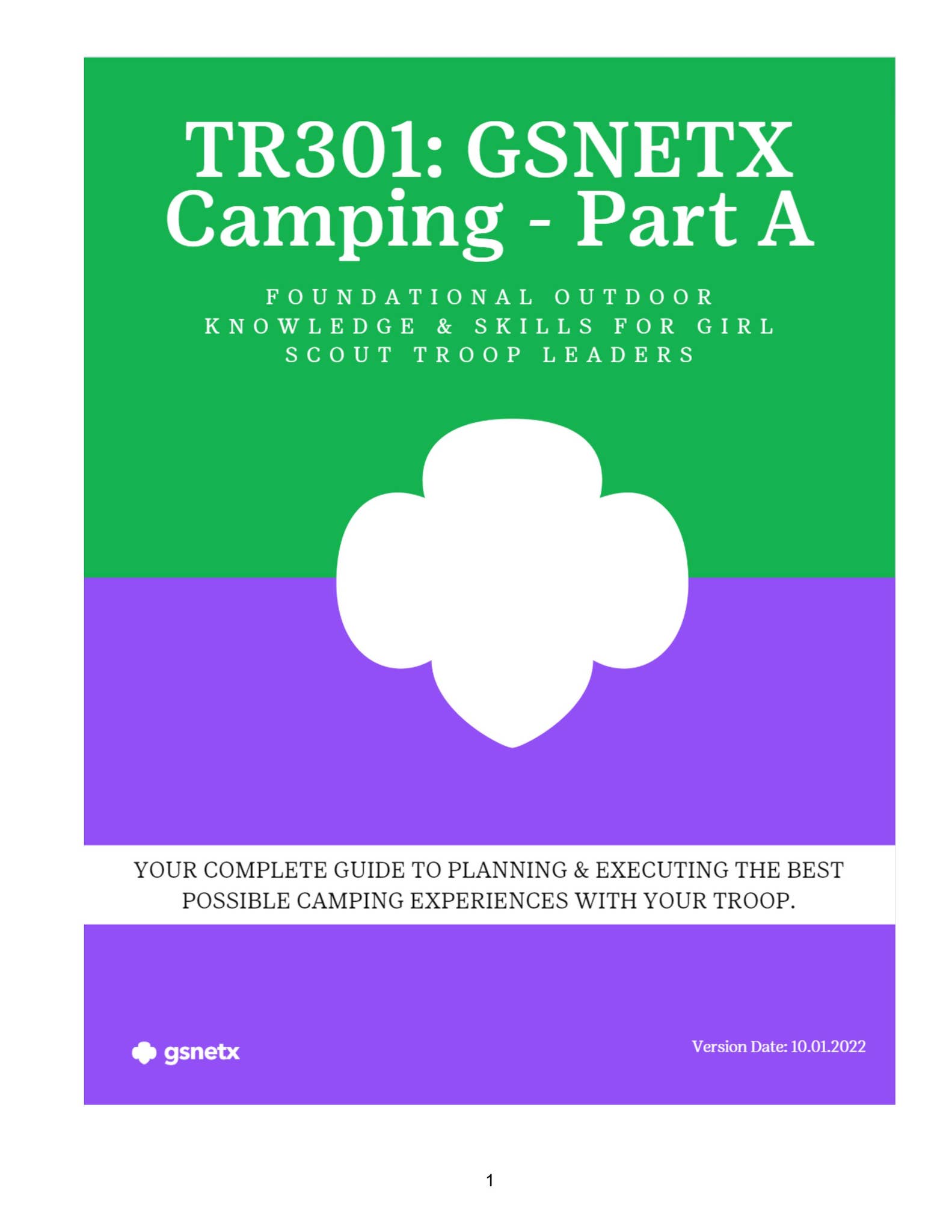 TR301 GSNETX Camping - Part A - Online Learning Module by Girl Scouts ...
