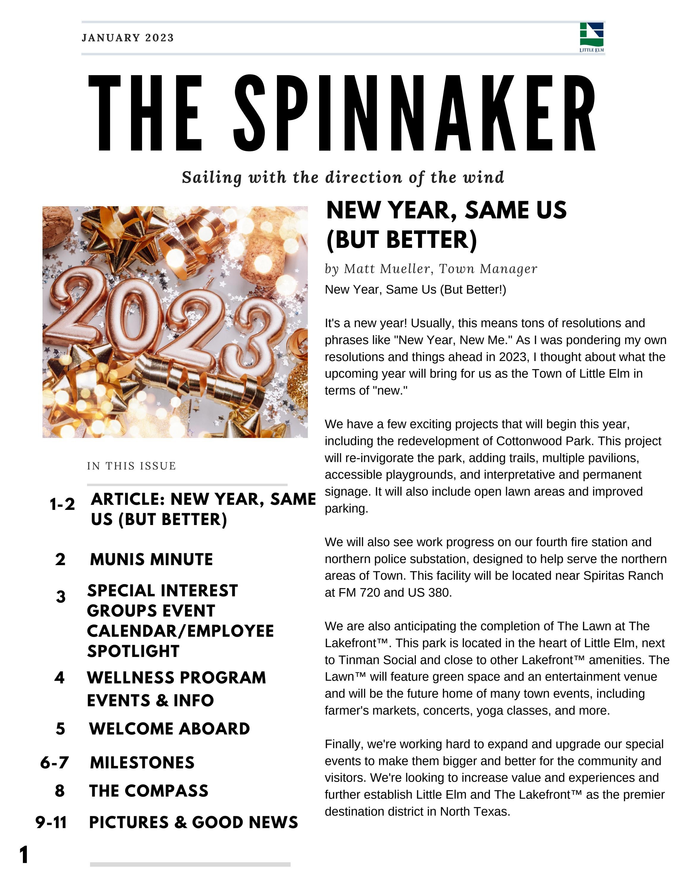 The Spinnaker January 2023 by Town of Little Elm - Issuu