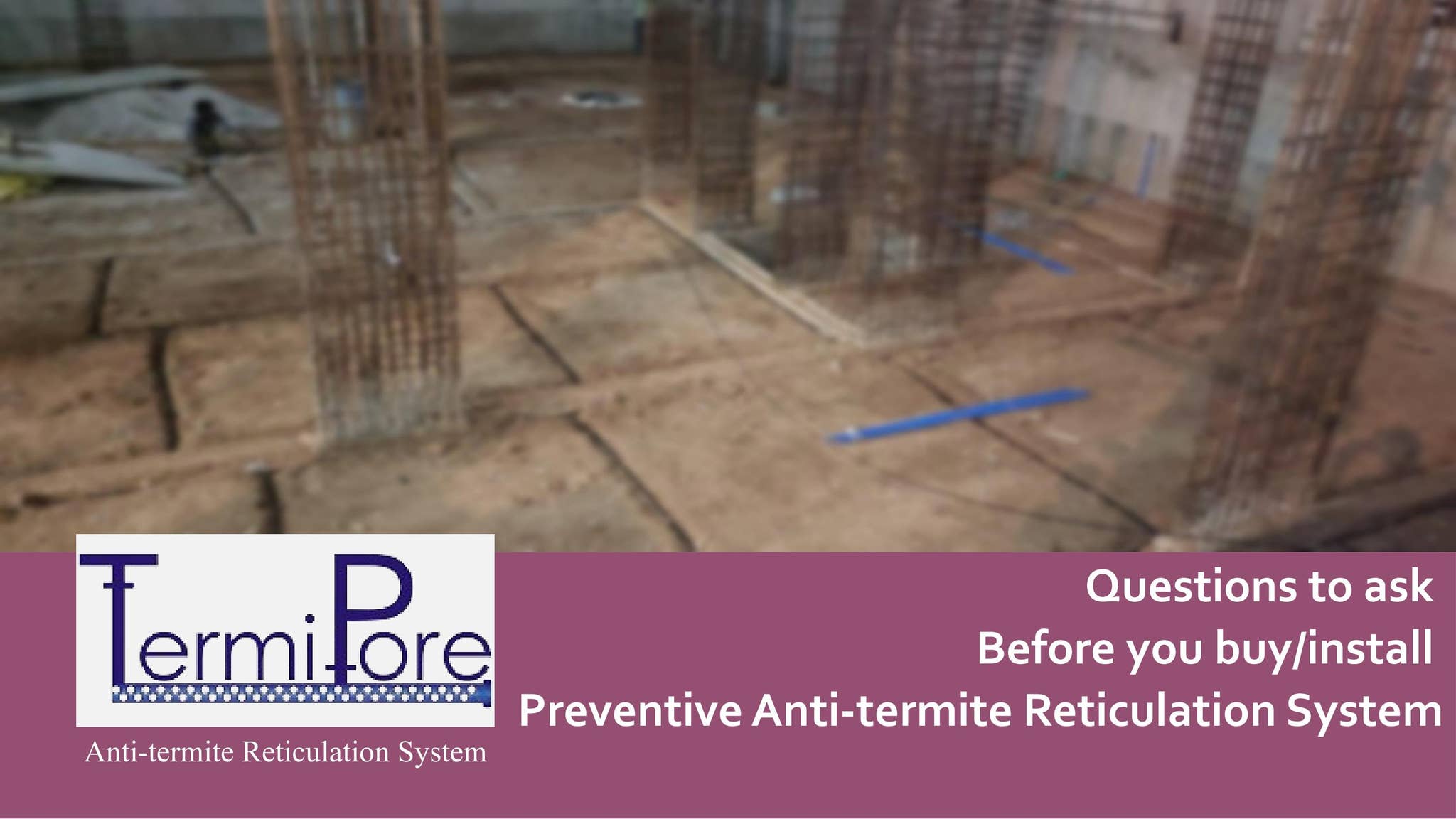Questions to ask before you buy/install Preventive Anti-termite ...