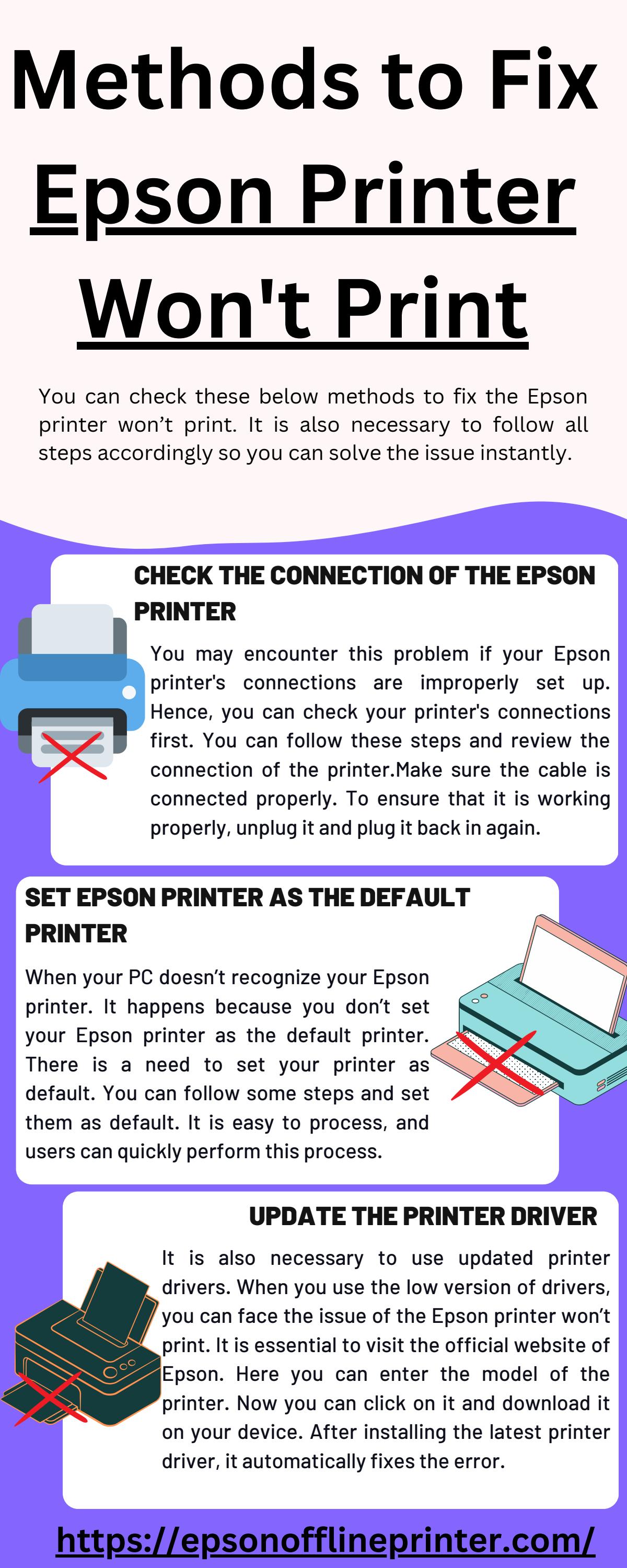Epson Printer Won t Print Get Solution Printing Issue By Epson Printer Epson Printer Won t Print Get Solution Printing Issue By Epson Printer
