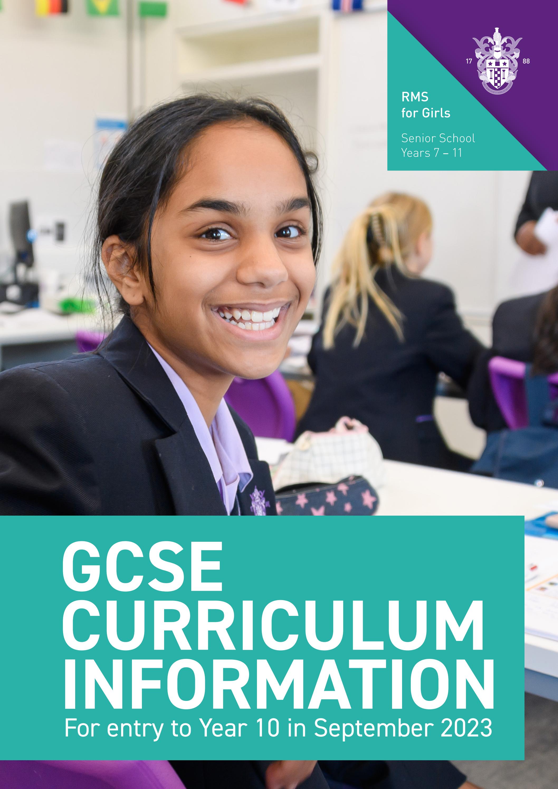RMS GCSE Information Booklet 2023 by RMS for Girls - Issuu