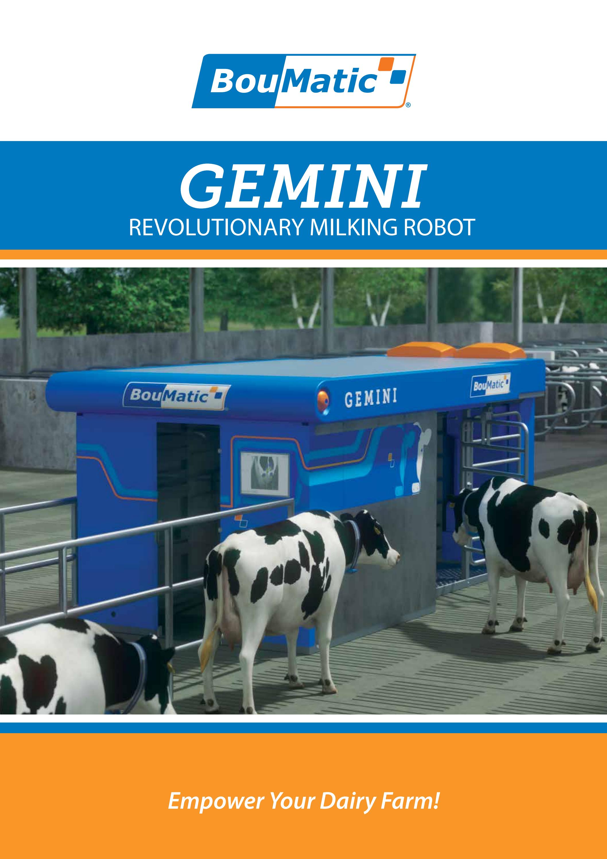 Gemini milking robot by BoumaticEurope - Issuu