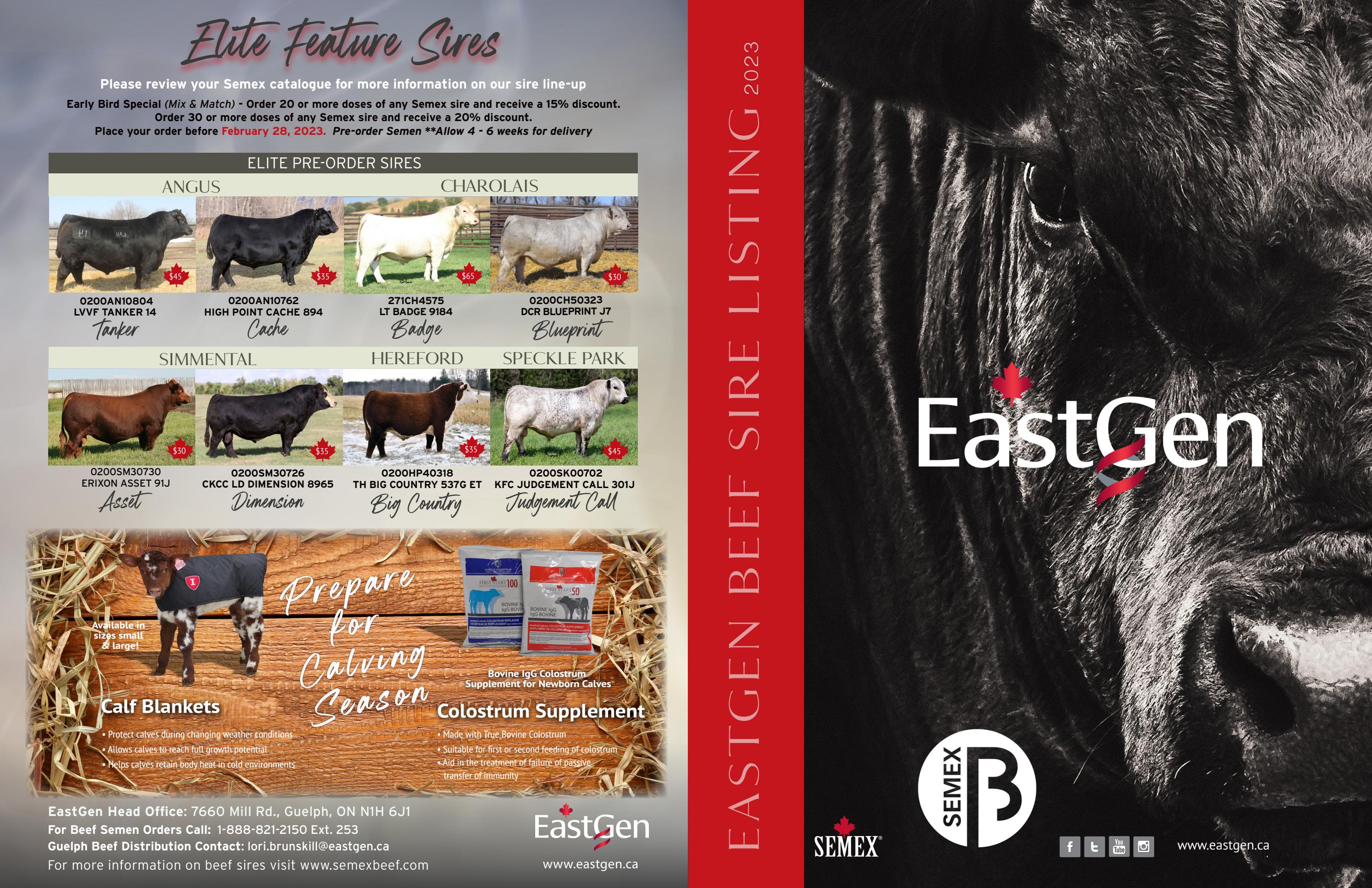 2023 BEEF DAY-TO-DAY SIRE LISTING by EastGen - Issuu