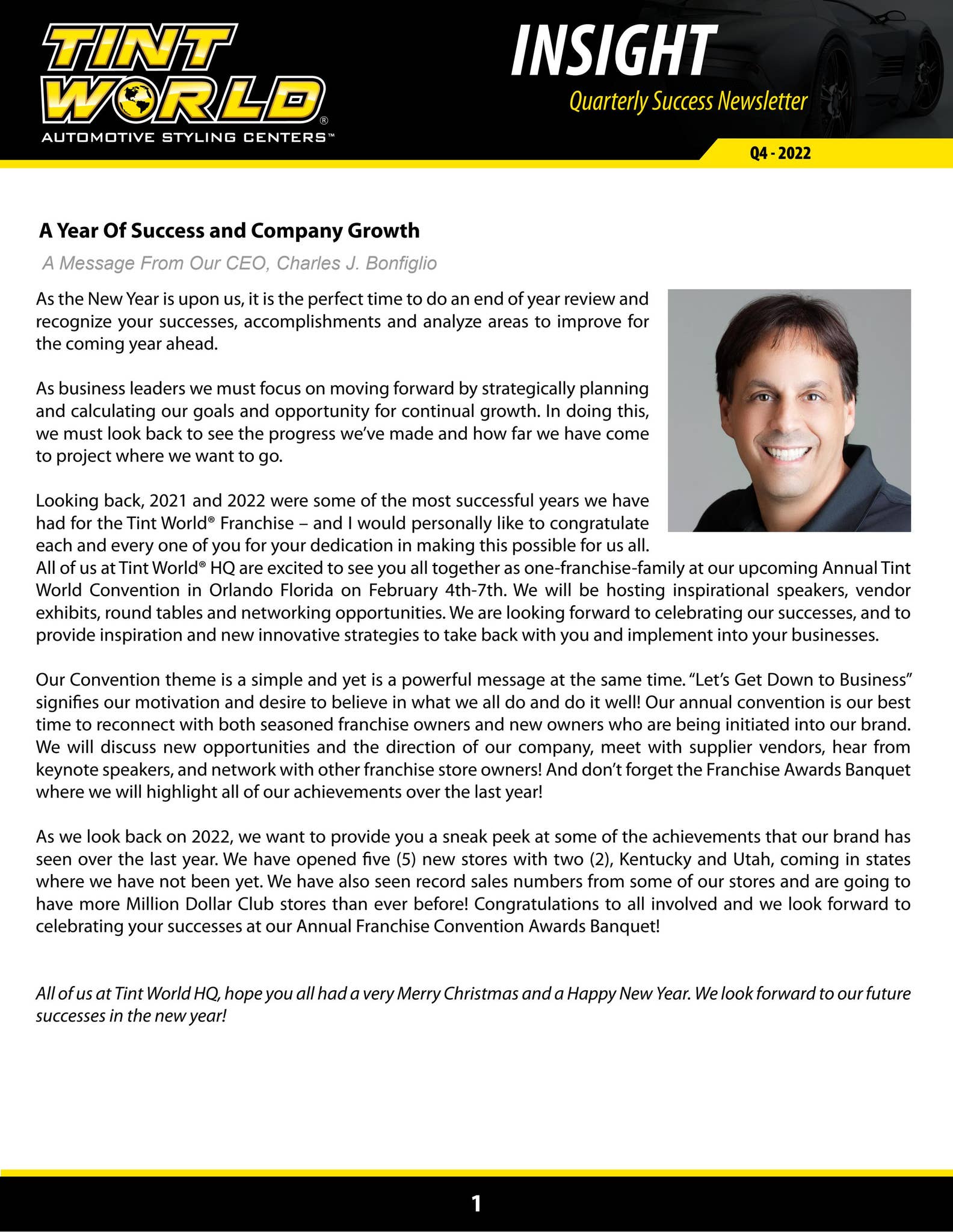 Insight Monthly Success Newsletter - Q4 2022 Edition | Tint World® by ...