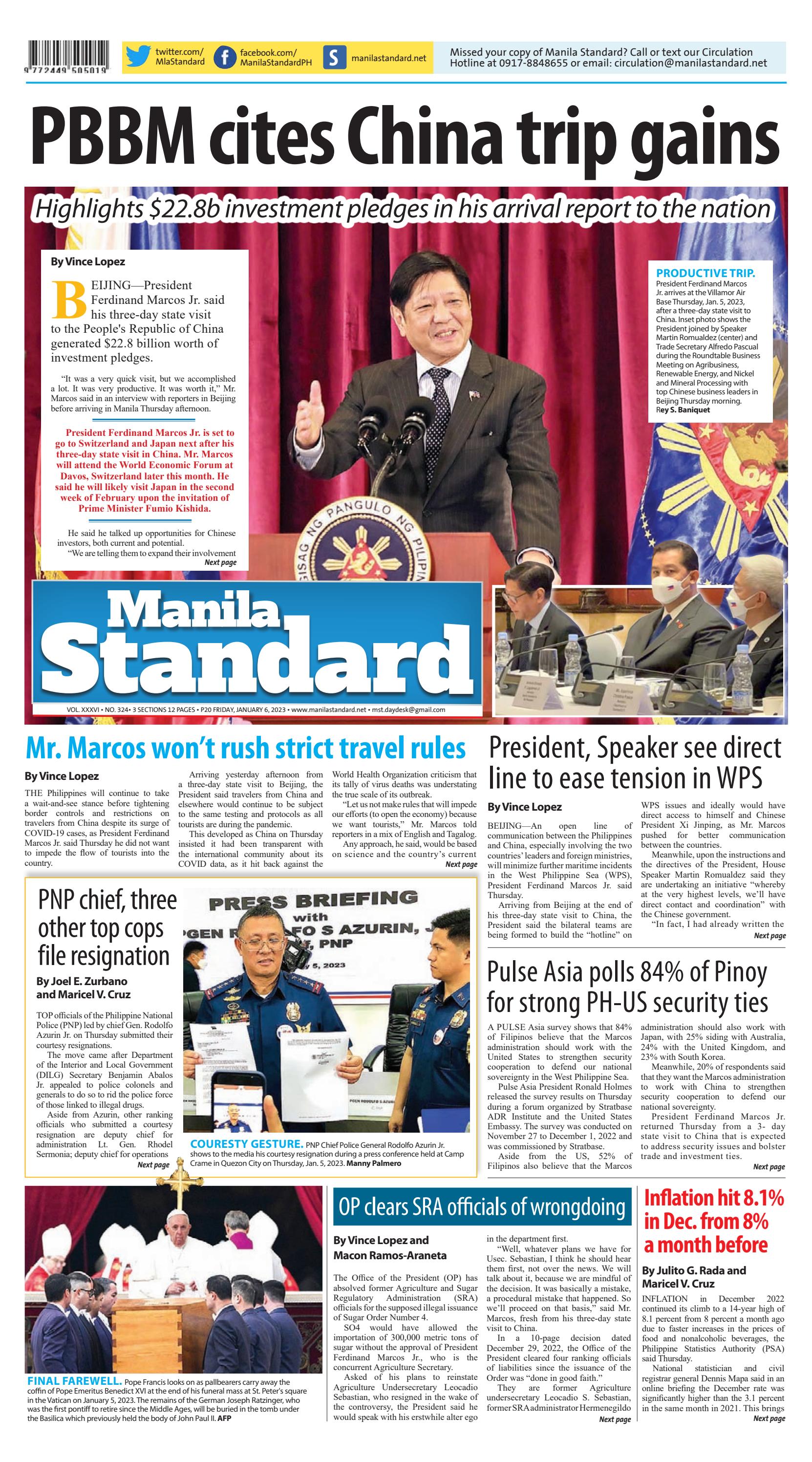 Manila Standard 2023 January 6 Friday By Manila Standard Issuu