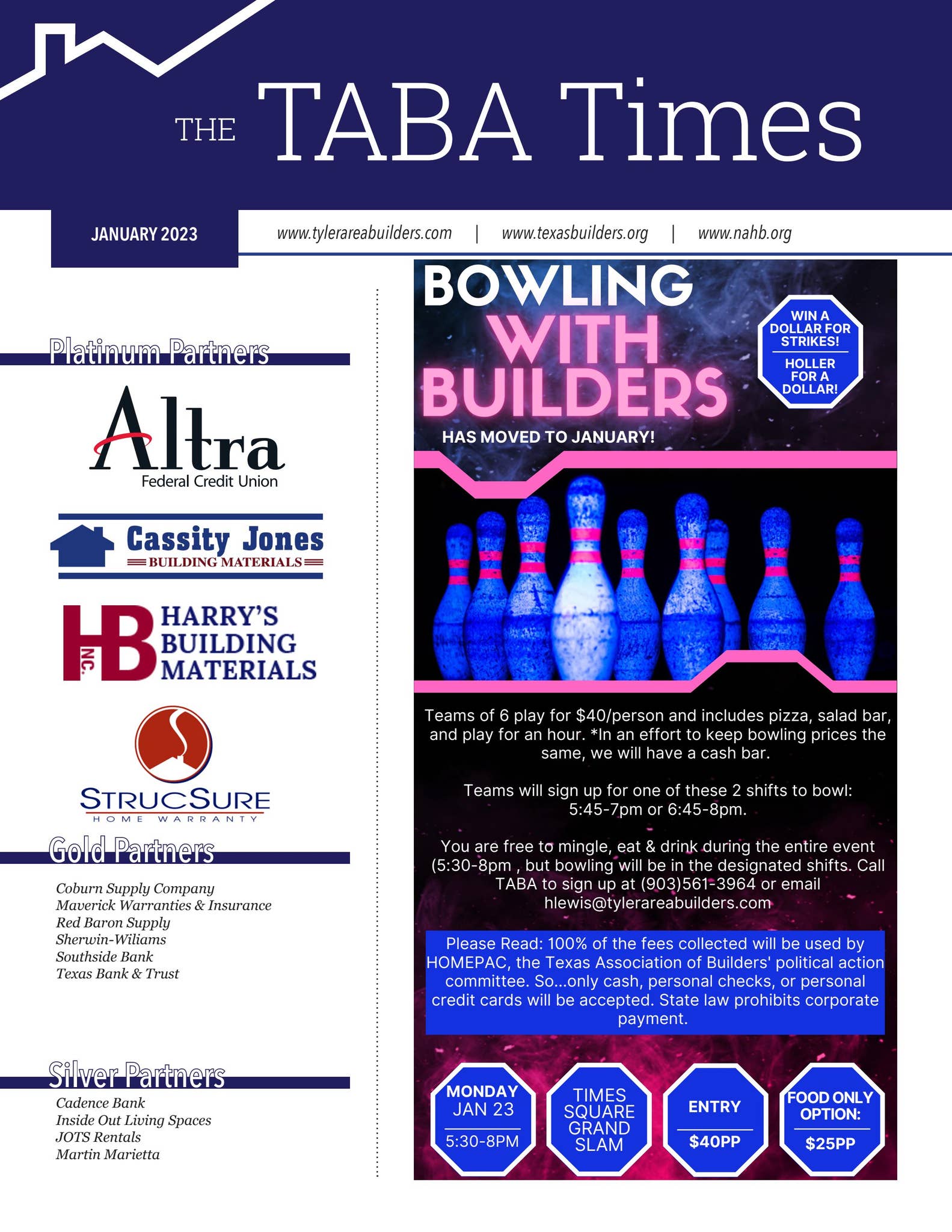 Newsletter January 23 by Tyler Area Builders Association - Issuu