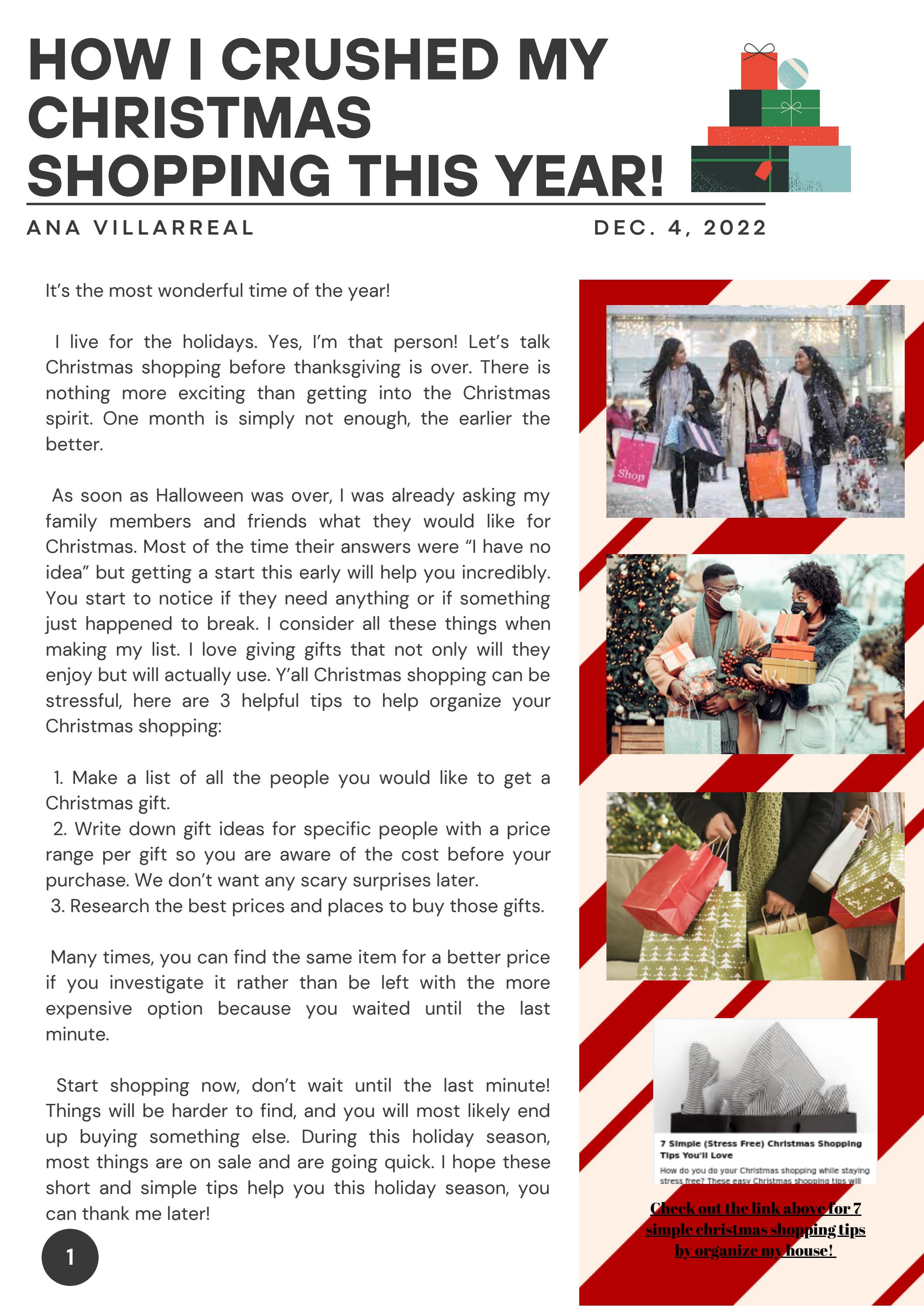 Christmas Blogs by AnaVillarreal219 - Issuu