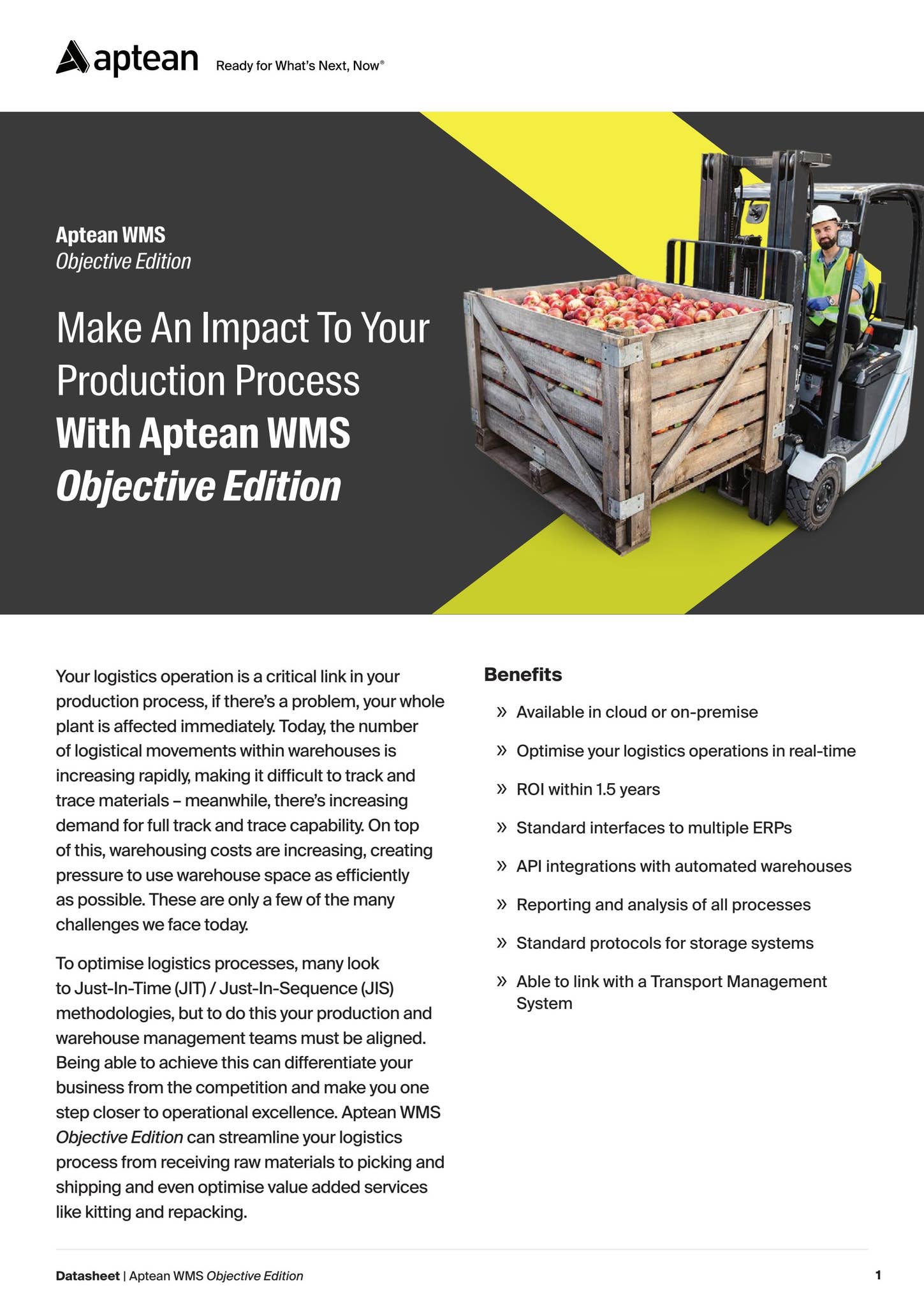 Aptean WMS, Objective Edition for Food & Beverage by Aptean - Issuu