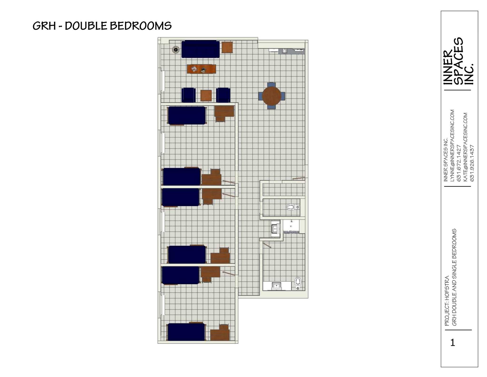 GRH - Double Bedrooms - Residence Hall Renderings - Hofstra University ...