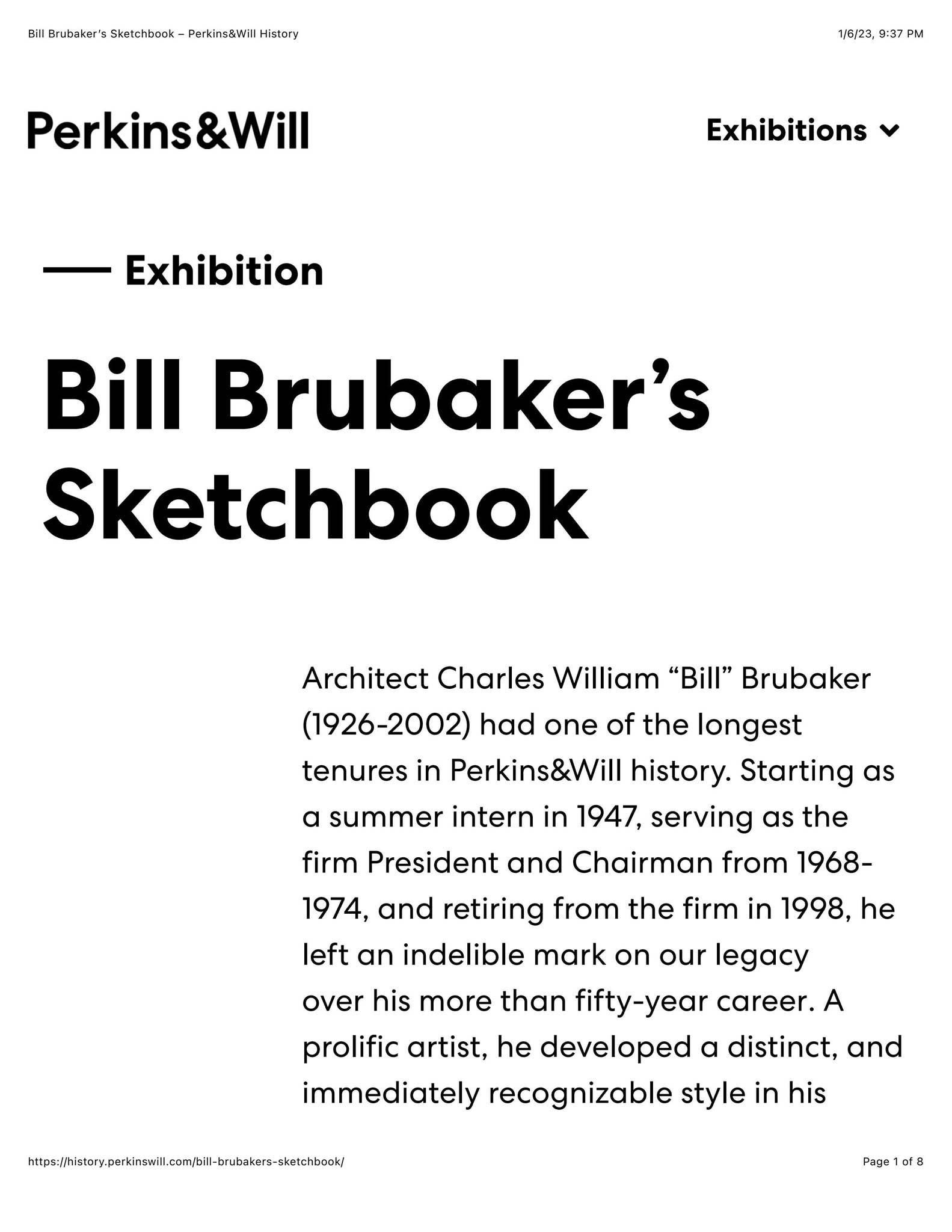 A Digital Museum: Bill Brubaker's Sketchbook by emilygconklin - Issuu