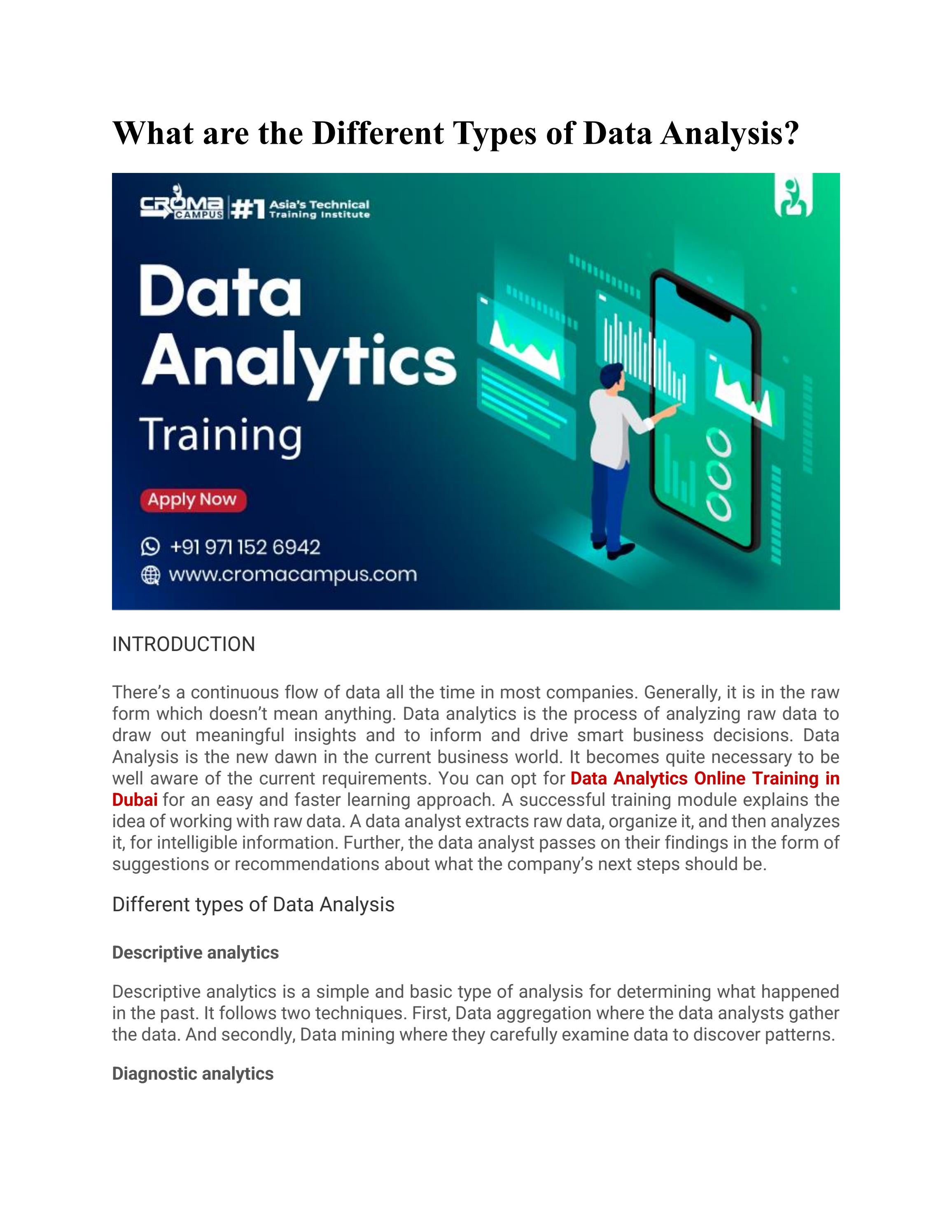 What are the Different Types of Data Analysis? by Aayu Pandit - Issuu