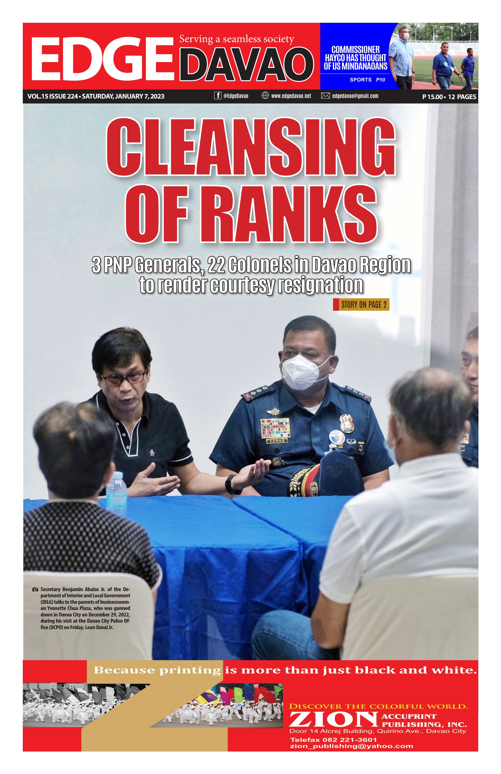 Edge Davao Vol. 15 Issue 224 | Saturday, January 7, 2023 by Edge Davao The Business Paper - Issuu